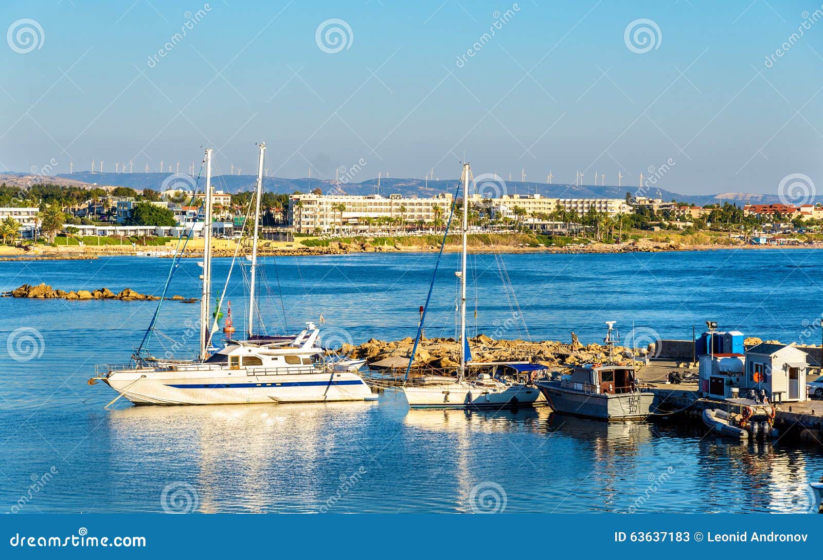Yachts in Harbour of Paphos Stock Image - Image of boat, color: 63637183