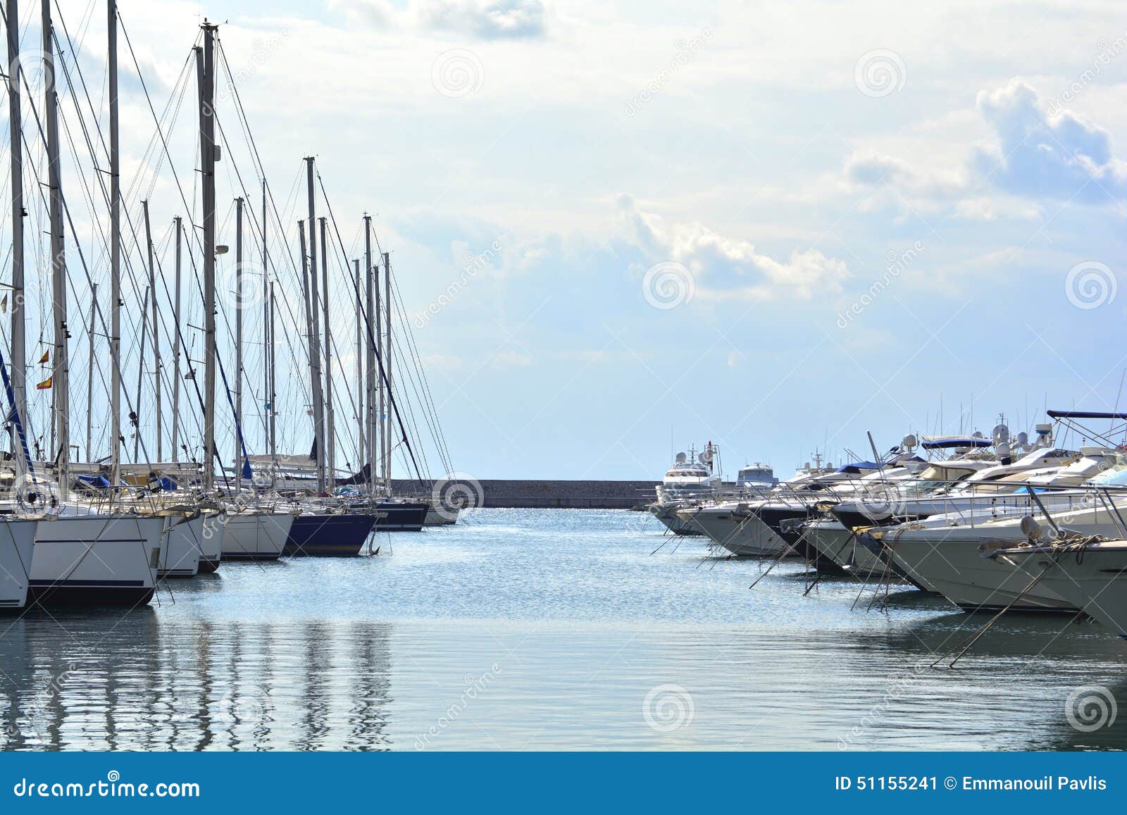 Yachts in Marina, Athens - Greece. Stock Image - Image of clear, mast ...
