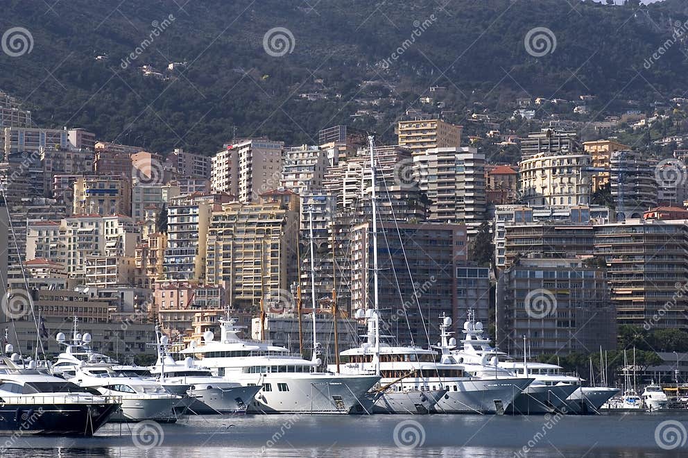 Yachts in Monaco Harbour stock image. Image of nautical - 23216219