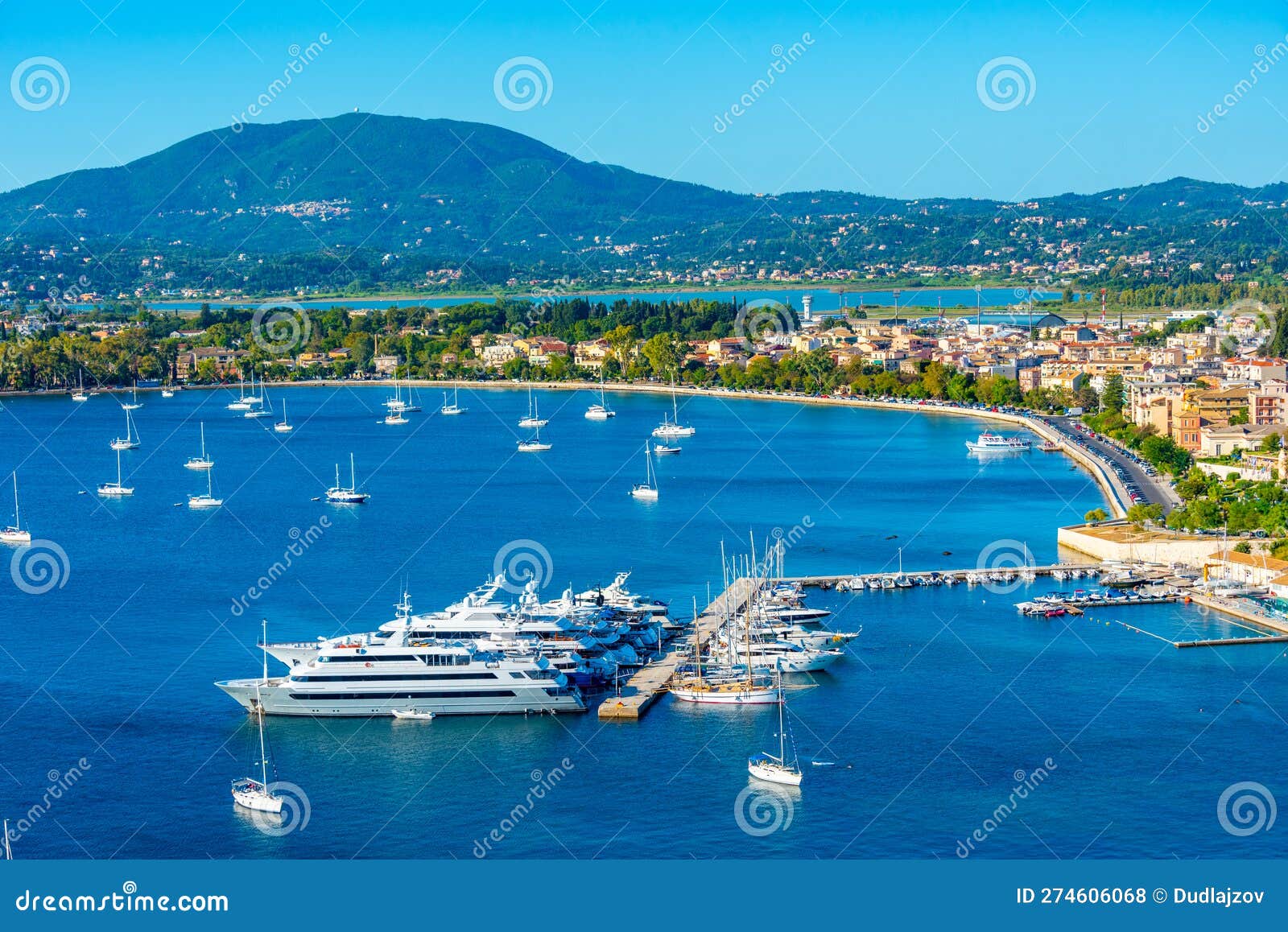 Yachts Mooring at the Port of Corfu Greece Stock Photo - Image of ...