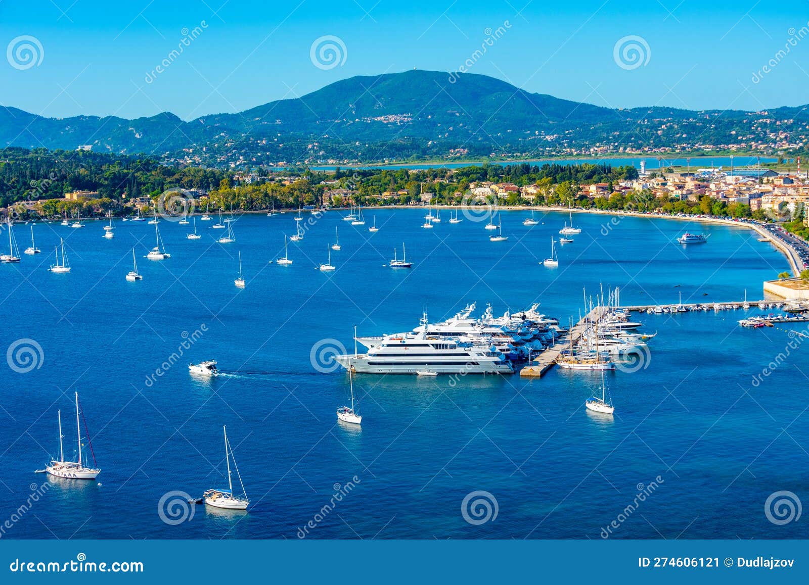 Yachts Mooring at the Port of Corfu Greece Stock Image - Image of ...
