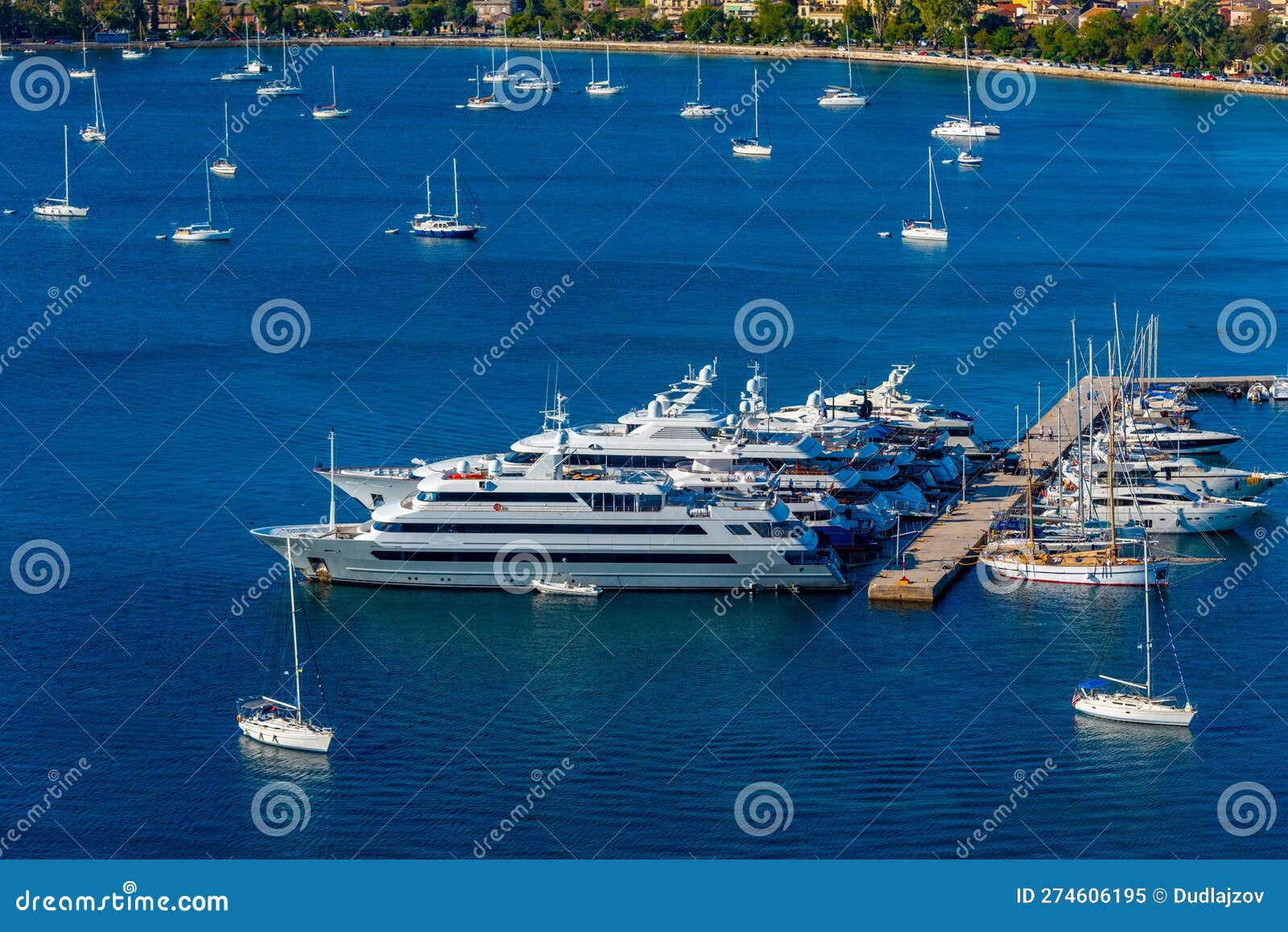Yachts Mooring at the Port of Corfu Greece Stock Image - Image of ...