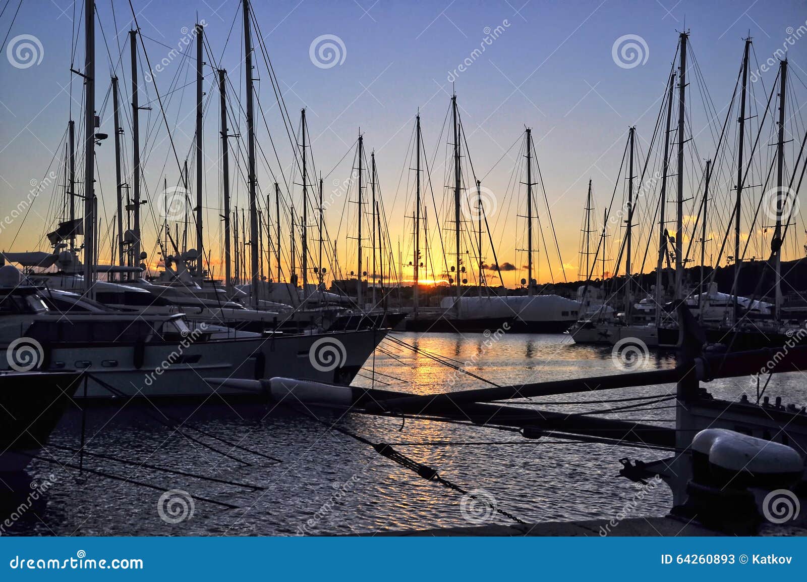 Yachts in Palma De Majorca on a Sunset Stock Image - Image of europe ...