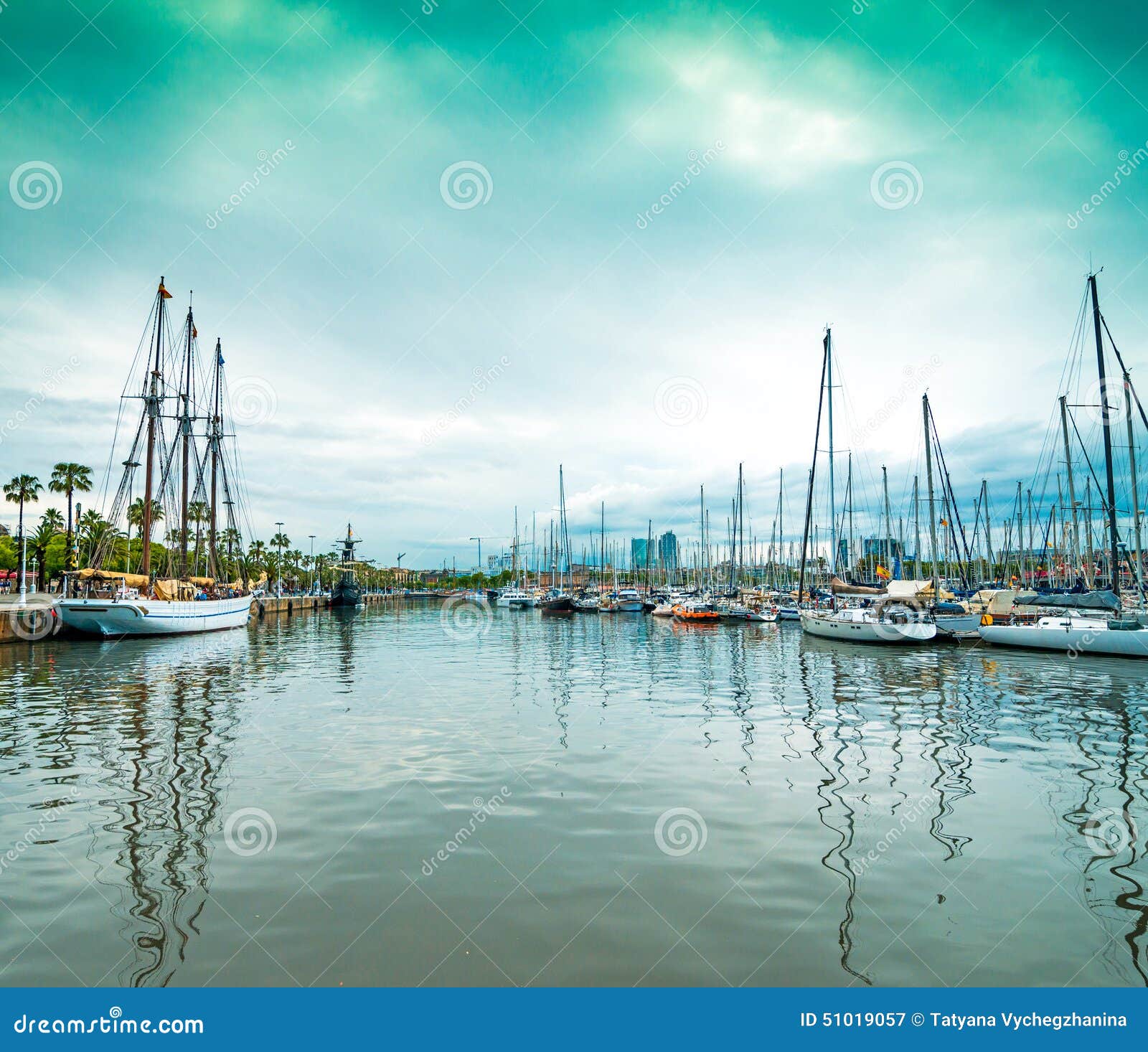 Yachts in the port stock image. Image of heaven, summer - 51019057
