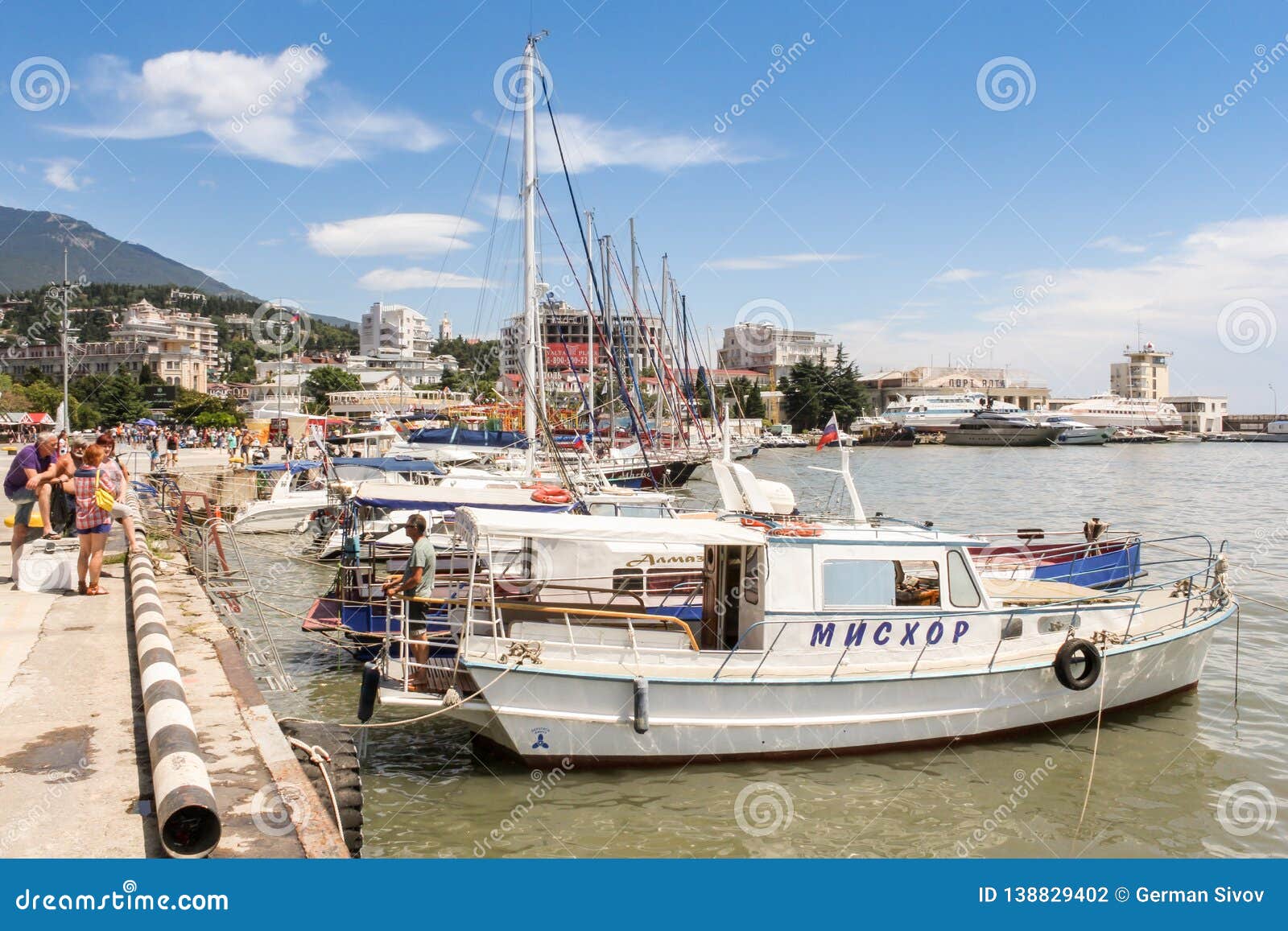 Yachts at the Yalta Embankment Editorial Photography - Image of tourism ...