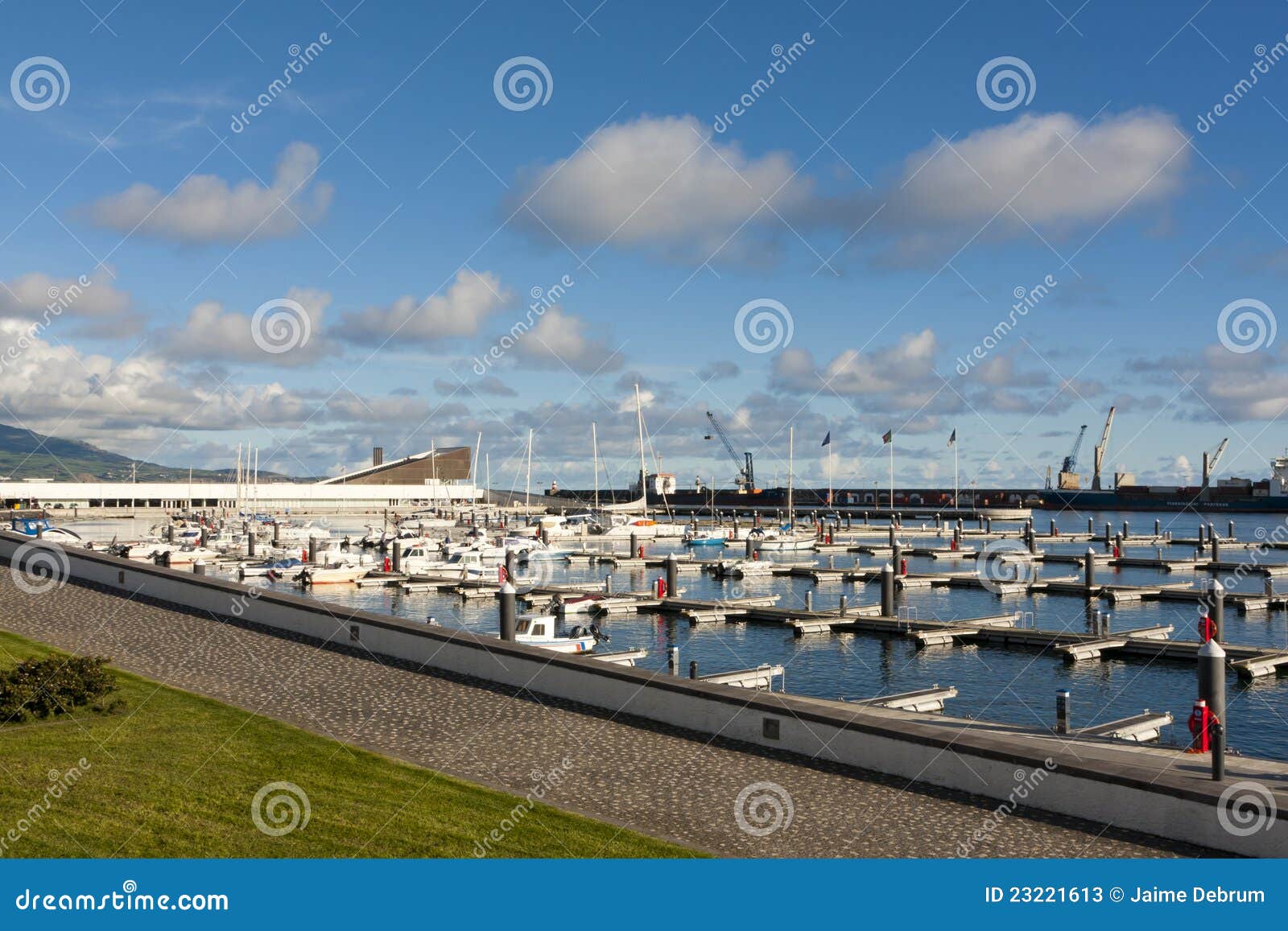 Yacth marina in the Azores stock image. Image of beach - 23221613