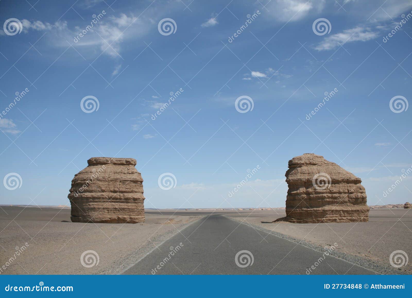 Yadan Landforms Dunhuang China Stock Photo - Image of ancient, road ...