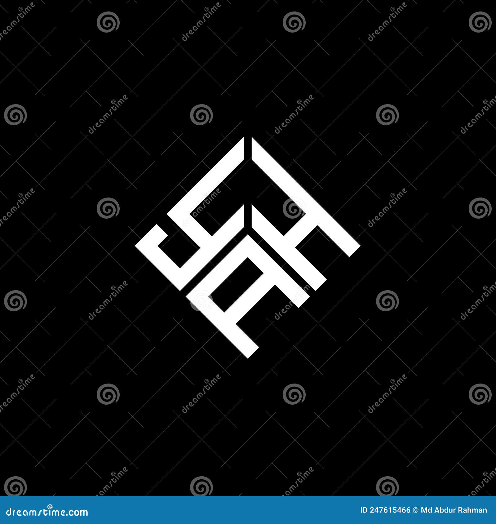 YAH Letter Logo Design on Black Background. YAH Creative Initials ...