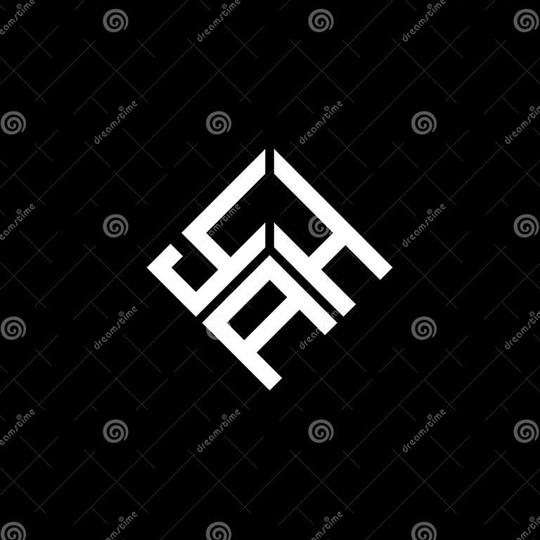 YAH Letter Logo Design on Black Background. YAH Creative Initials ...