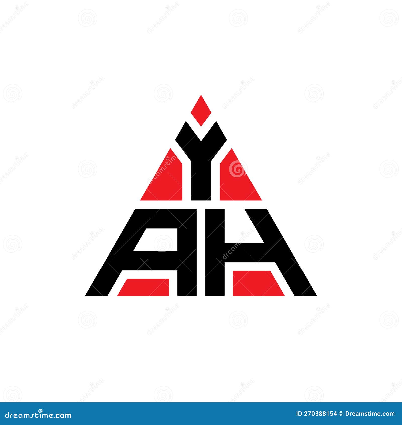 YAH Triangle Letter Logo Design with Triangle Shape. YAH Triangle Logo ...
