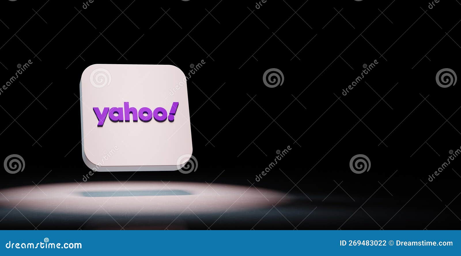 Yahoo App Icon Spotlighted on Black Background Editorial Photography ...