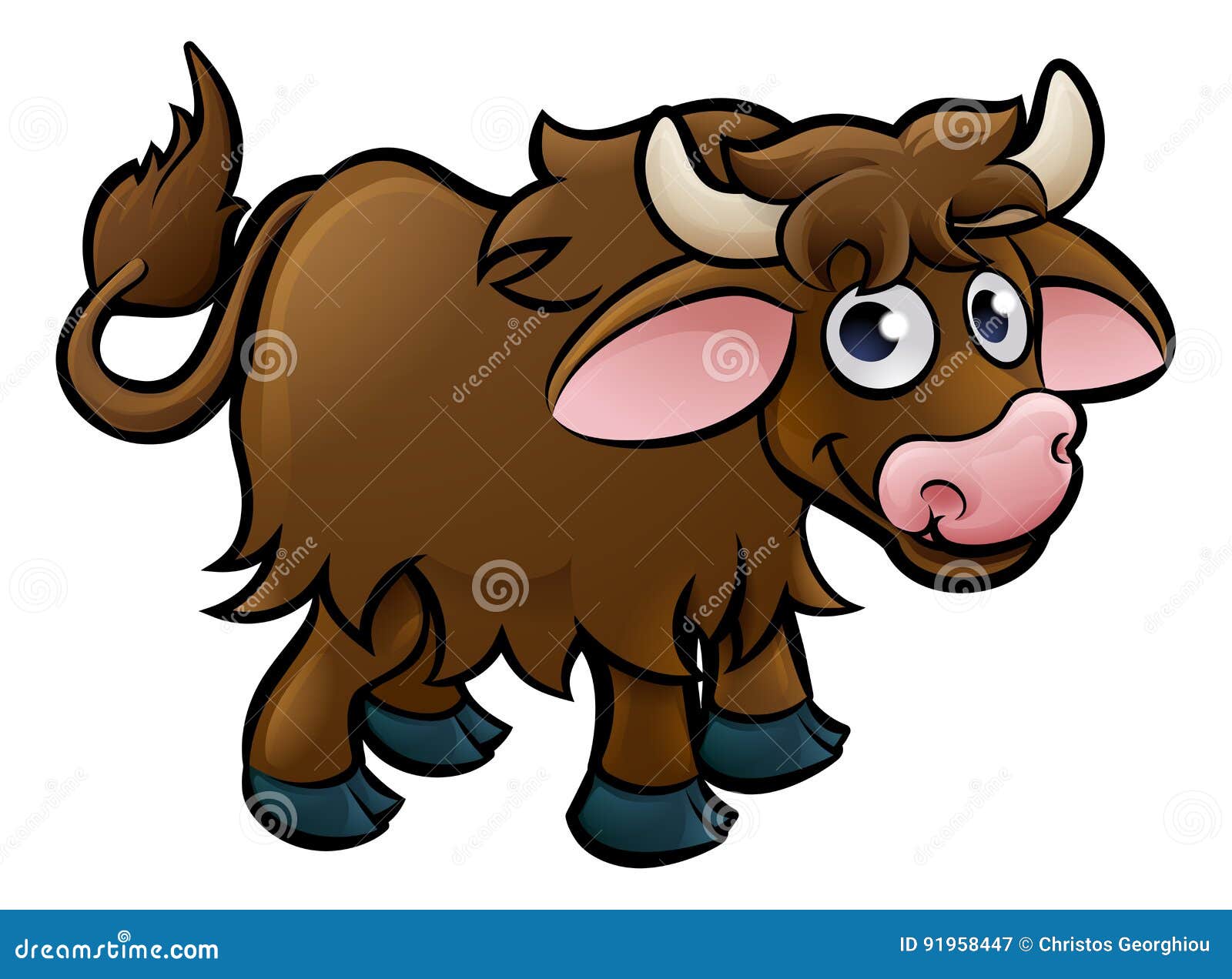 Yak Cartoon Character stock vector. Illustration of graphic - 91958447