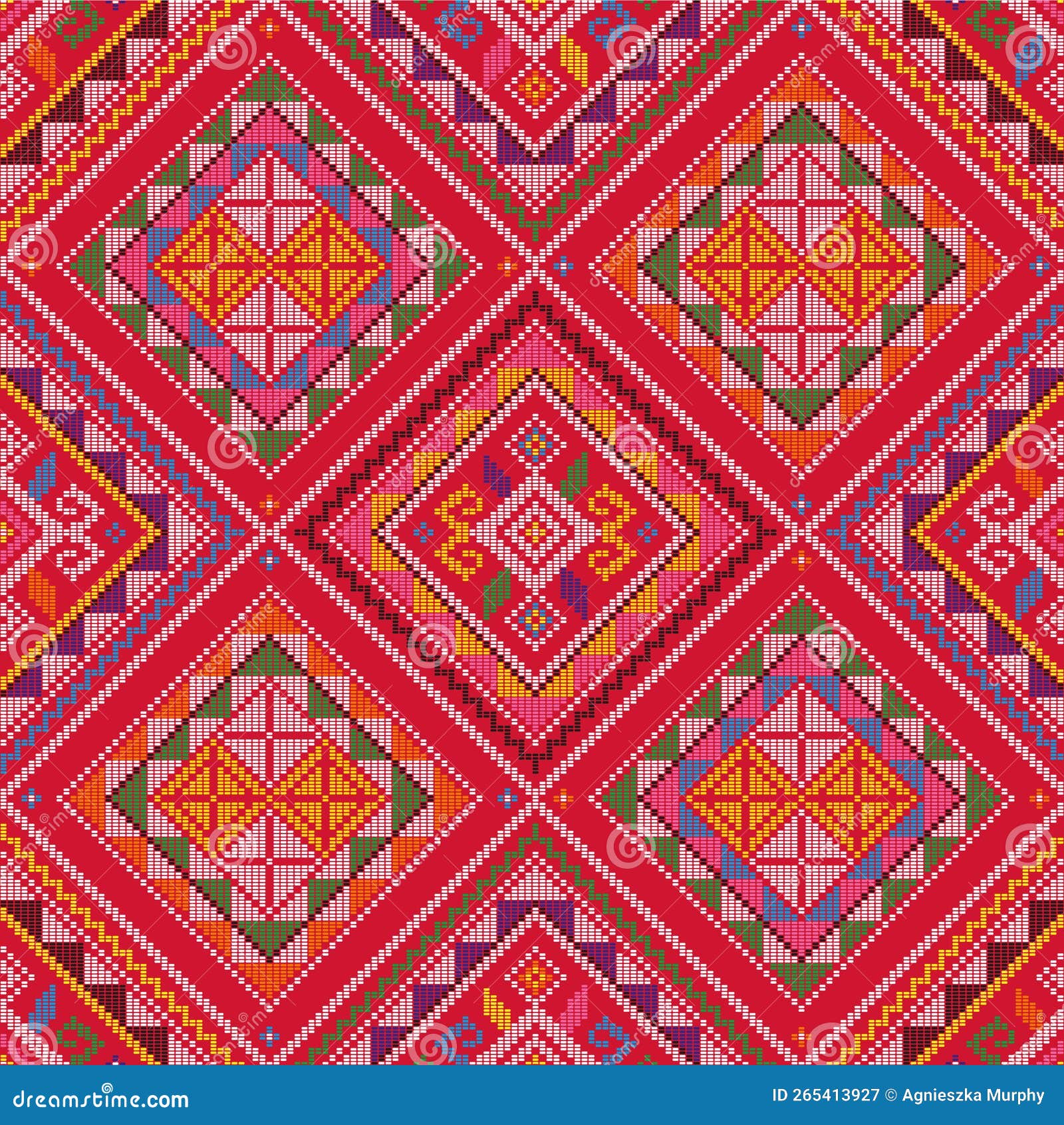 Yakan Cloth Inspired Vector Seamless Pattern, Traditional Folk Art ...