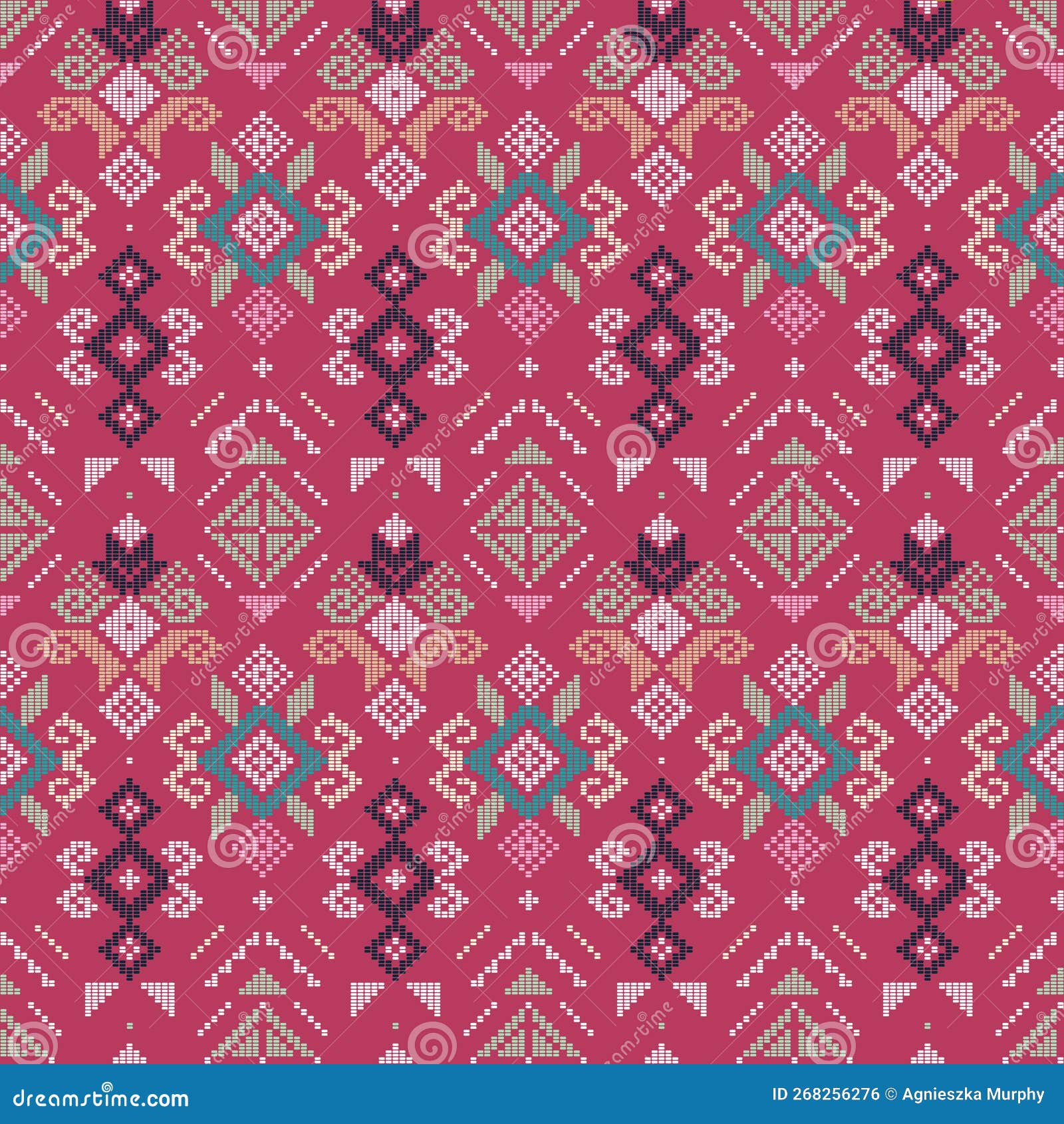 Filipino Folk Art Yakan Weaving Inspired Vector Seamless Pattern ...