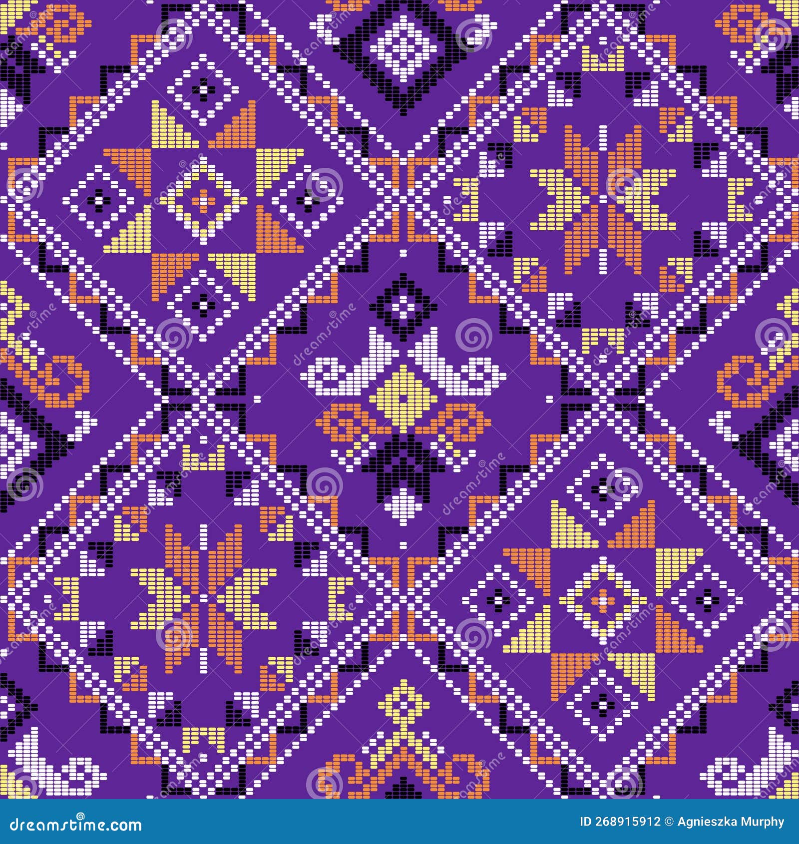 Filipino Traditional Yakan Tapestry Inspired Vector Seamless Pattern ...