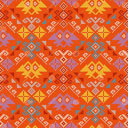 Filipino Weaving Style Traditional Vector Pattern Folk Art - Yakan ...
