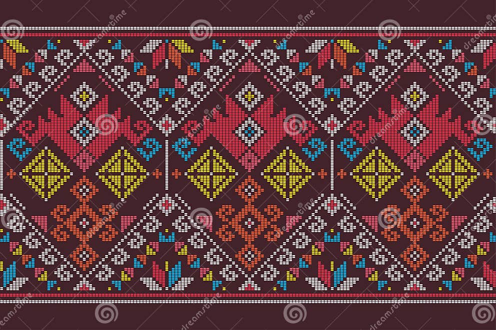 Yakan Weaving Inspired Vector Seamless Long Pattern - Filipino ...