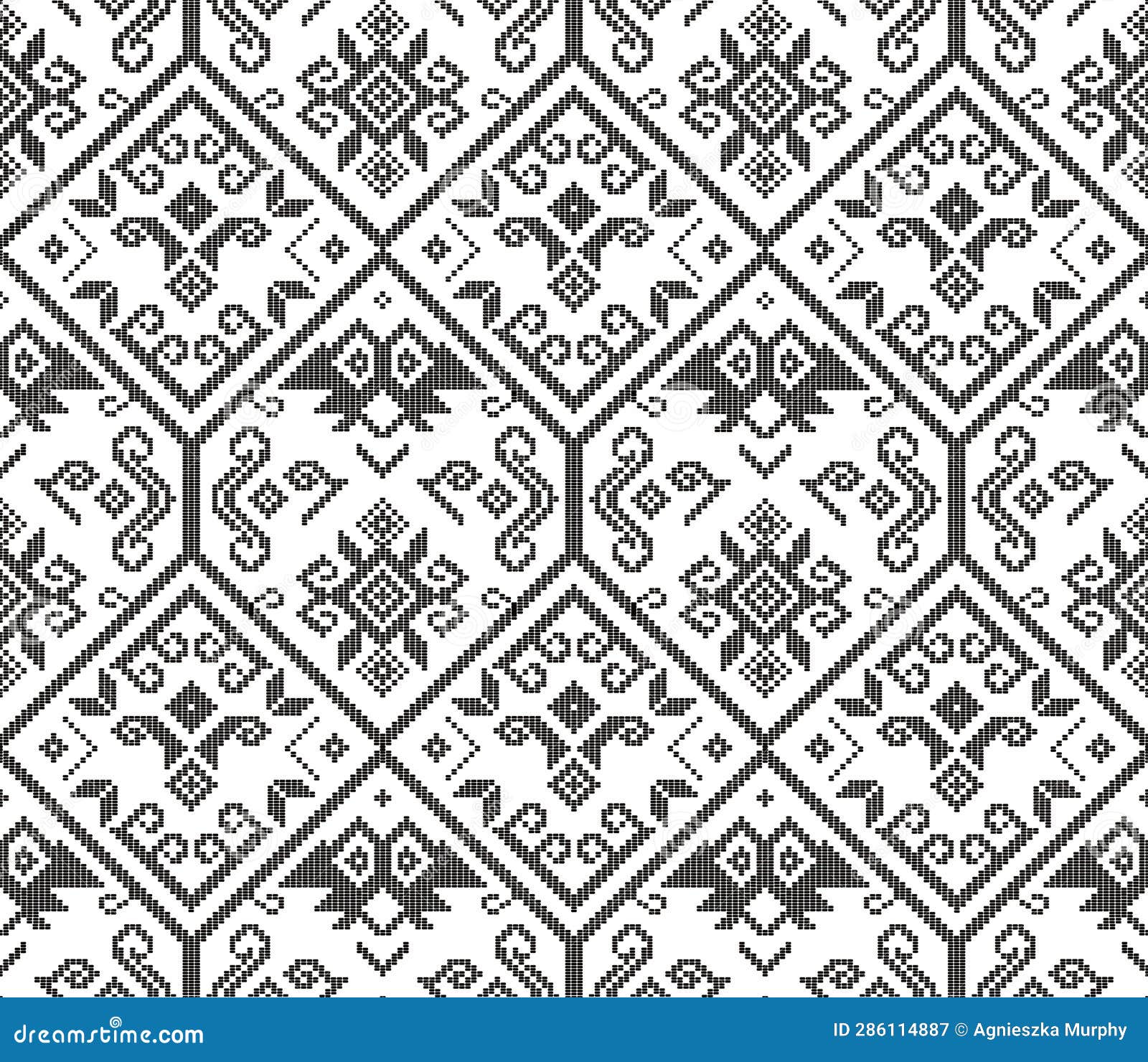Filipino Folk Art - Yakan Cloth Inspired Vector Seamless Pattern, Retro ...