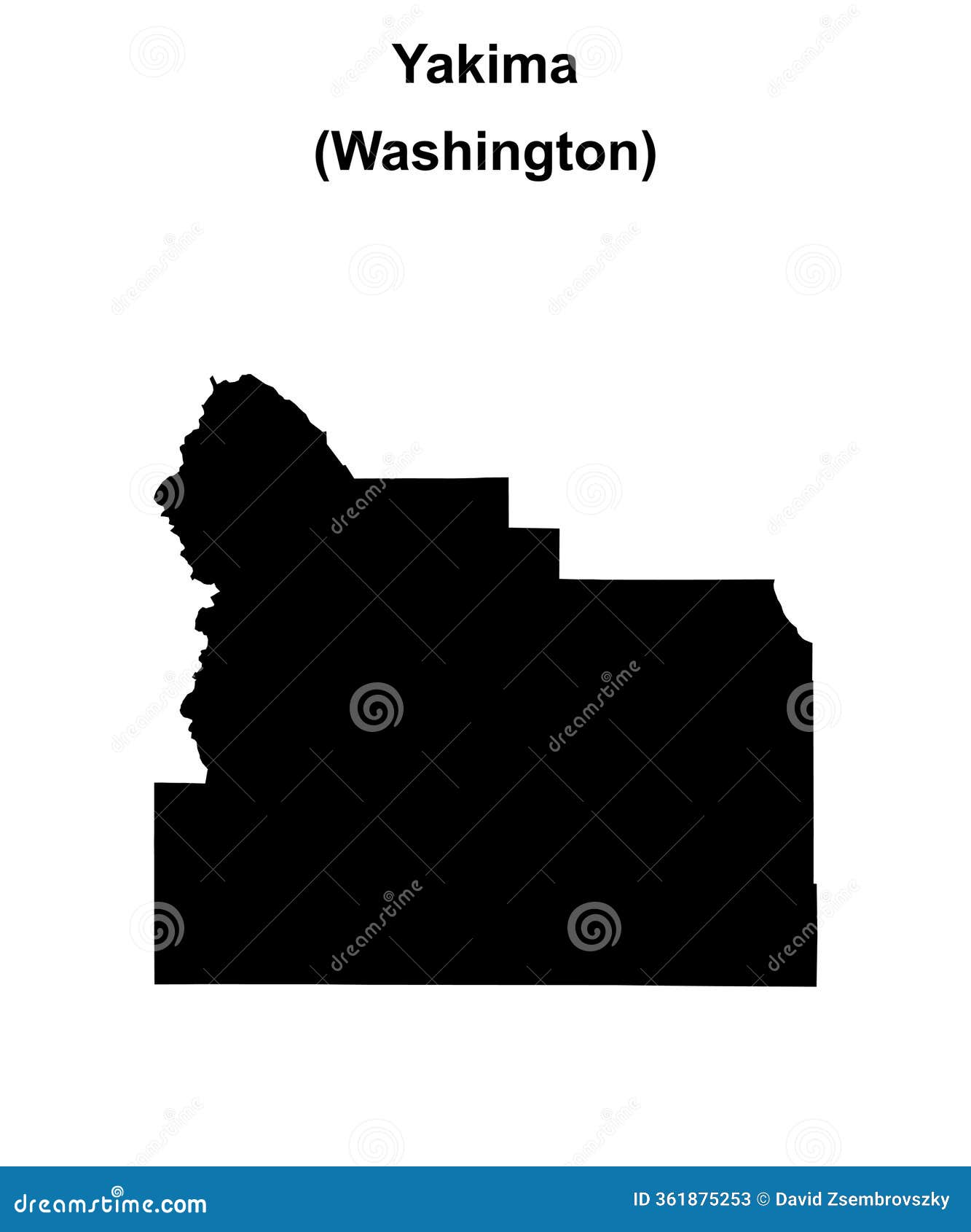 Yakima Outline Map Cartoon Vector | CartoonDealer.com #357623807
