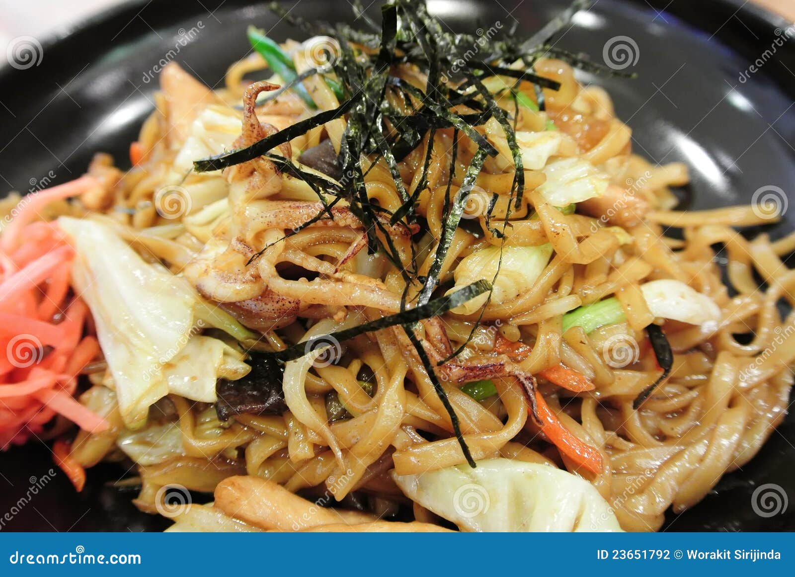 Yakisoba stock photo. Image of noodle, meal, lunch, pork - 23651792