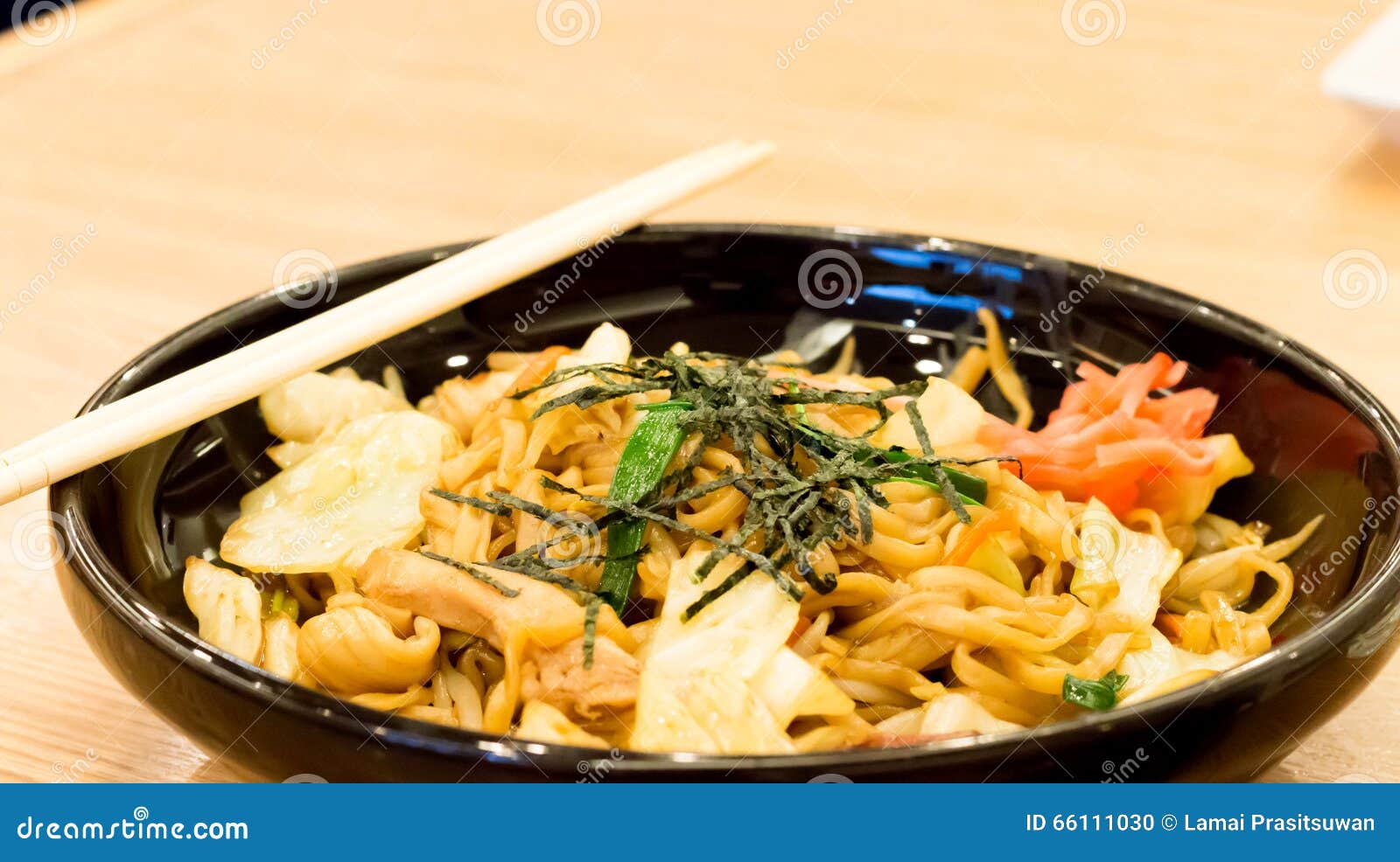 Yakisoba stock photo. Image of carrot, sauce, japanese - 66111030