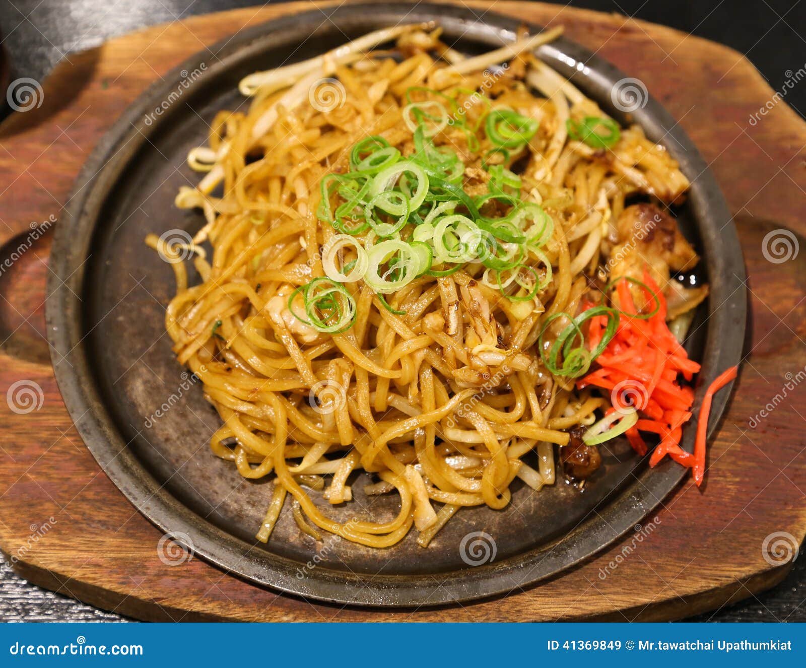 Yakisoba on Hot Plate stock image. Image of asian, noodle - 41369849