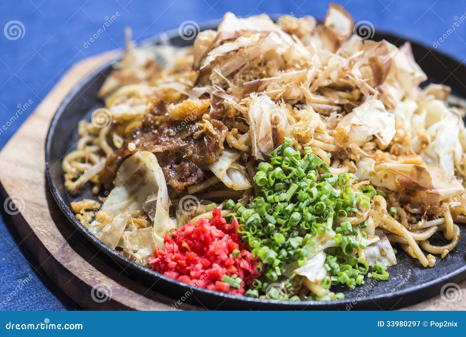 Yakisoba Japanese Noodles stock image. Image of gourmet - 33980297