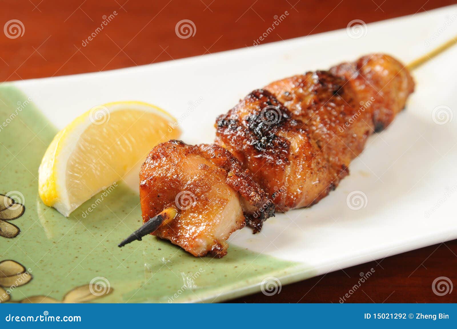 Yakitori foto de stock. Imagem de jantar, alimento, delicioso - 15021292