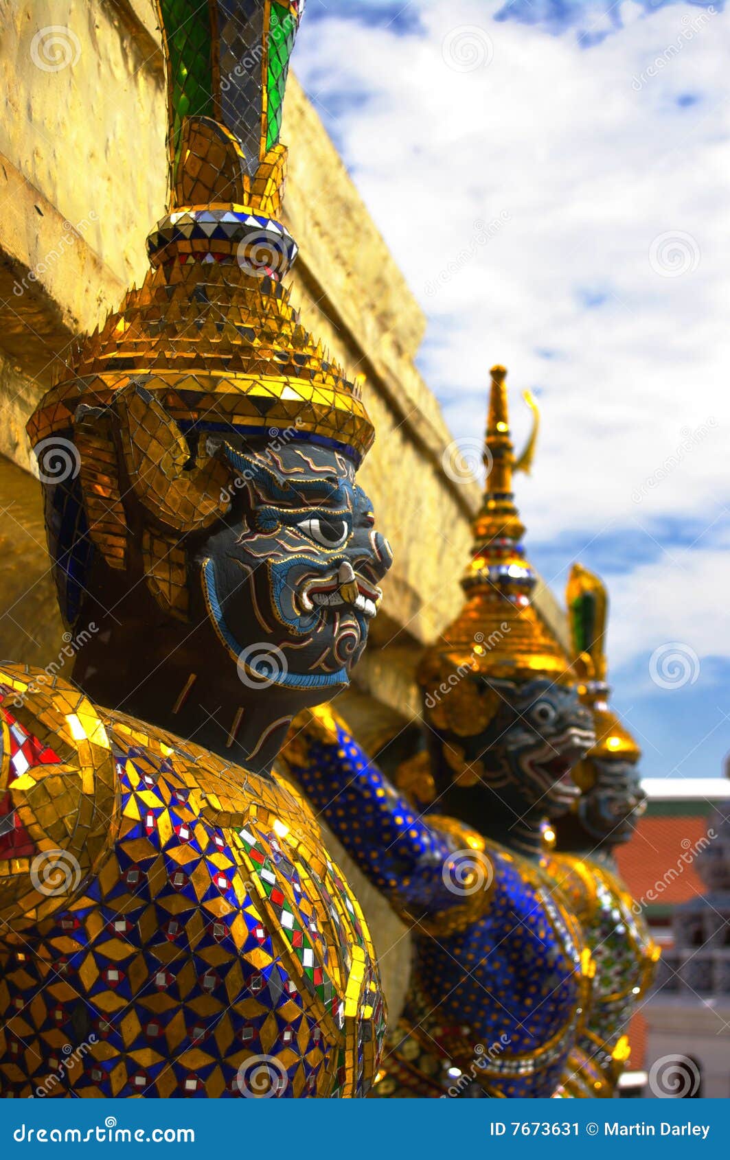 Yaksha demon guards stock image. Image of buddhist, thai - 7673631
