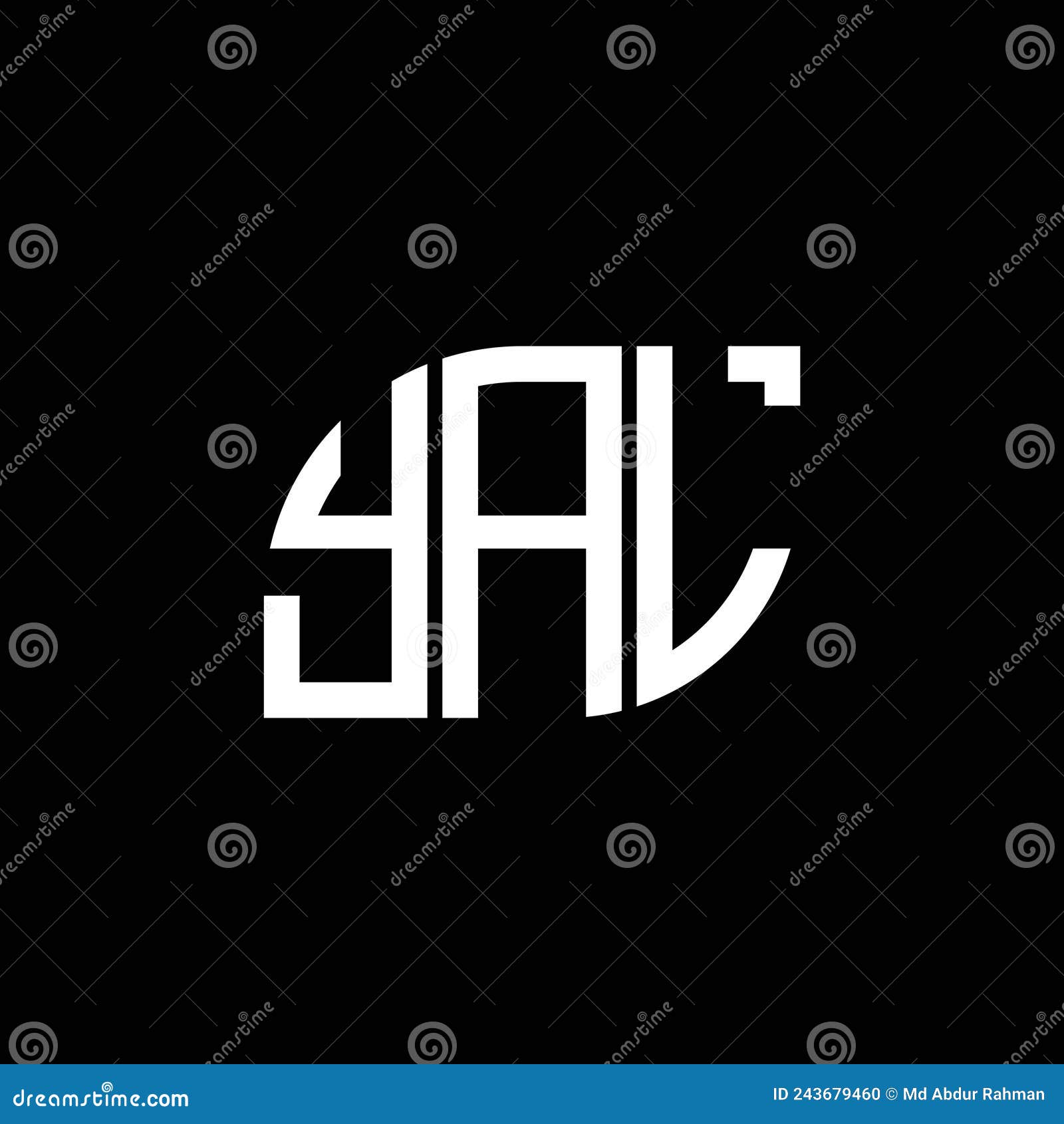 YAL Letter Logo Design on White Background. YAL Creative Initials ...