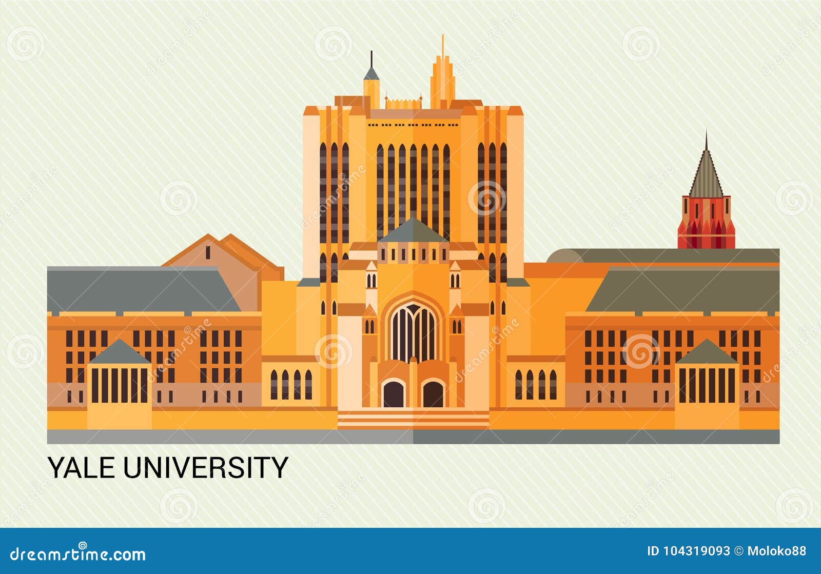 Yale University. Vector Illustration. Stock Vector - Illustration of ...