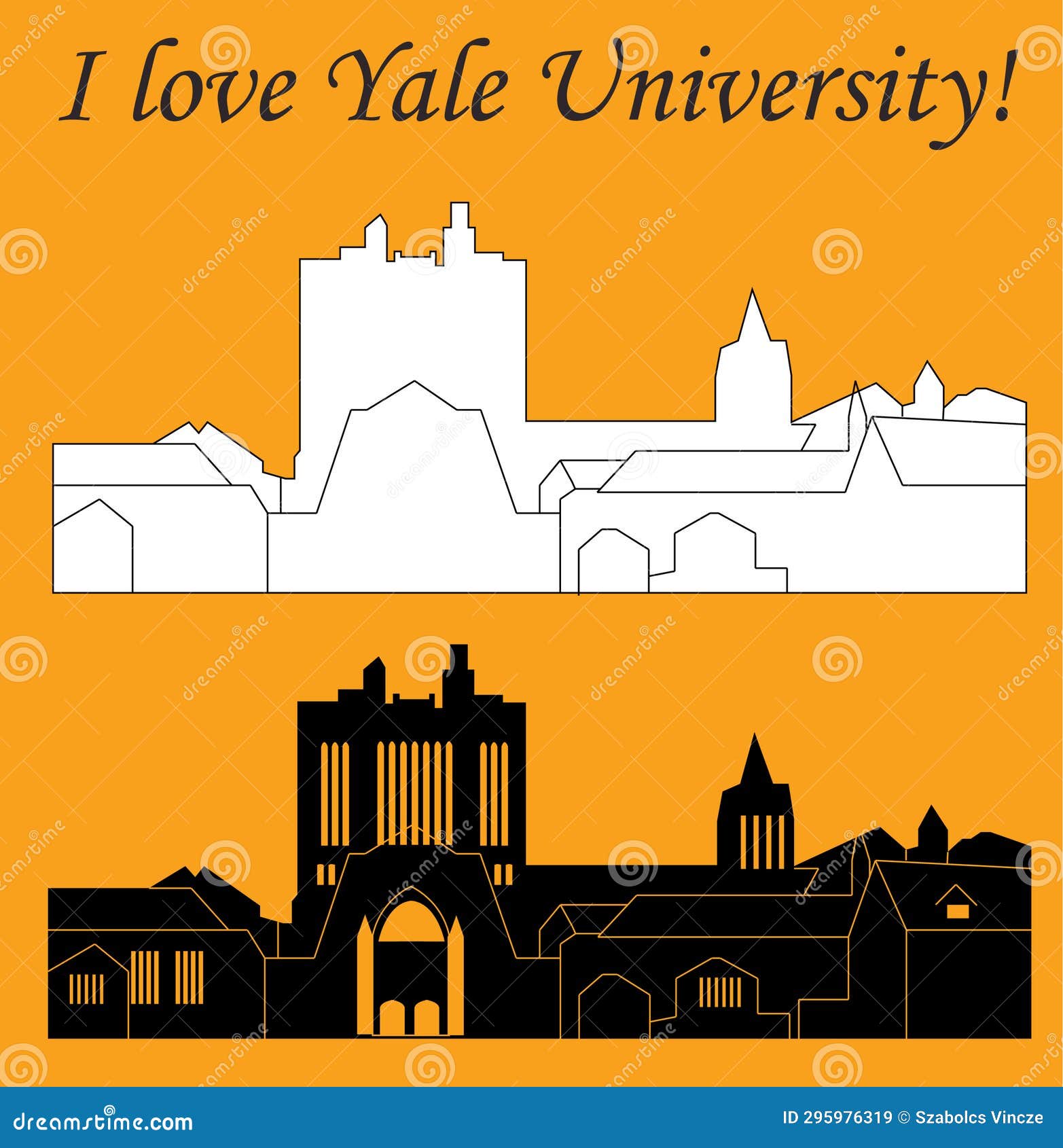 Yale University stock vector. Illustration of drawing - 295976319