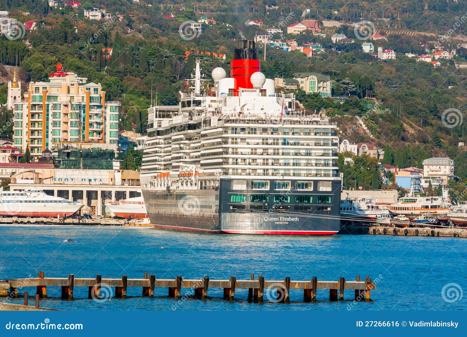 YALTA, UKRAINE - OCTOBER 7: First Visit of the Queen Elizabeth S ...