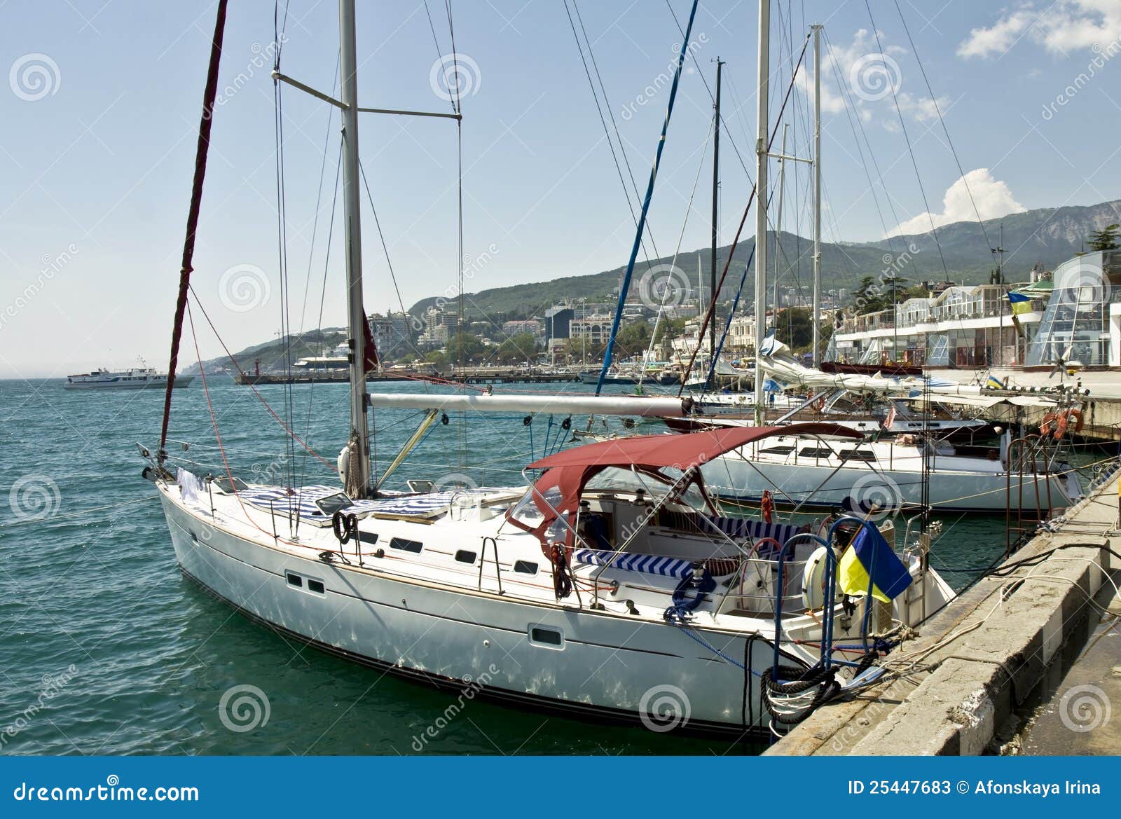 Yalta, yachts stock image. Image of travel, travelling - 25447683