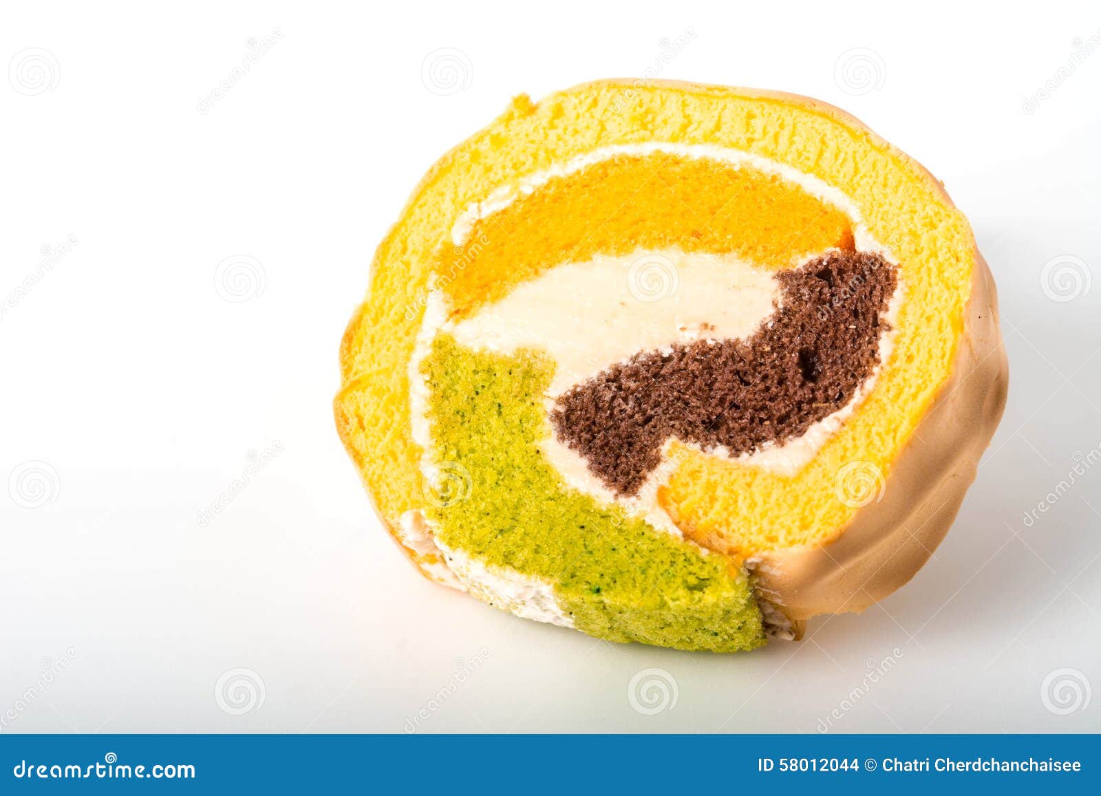 Yam Roll on White Background Stock Photo - Image of piece, food: 58012044