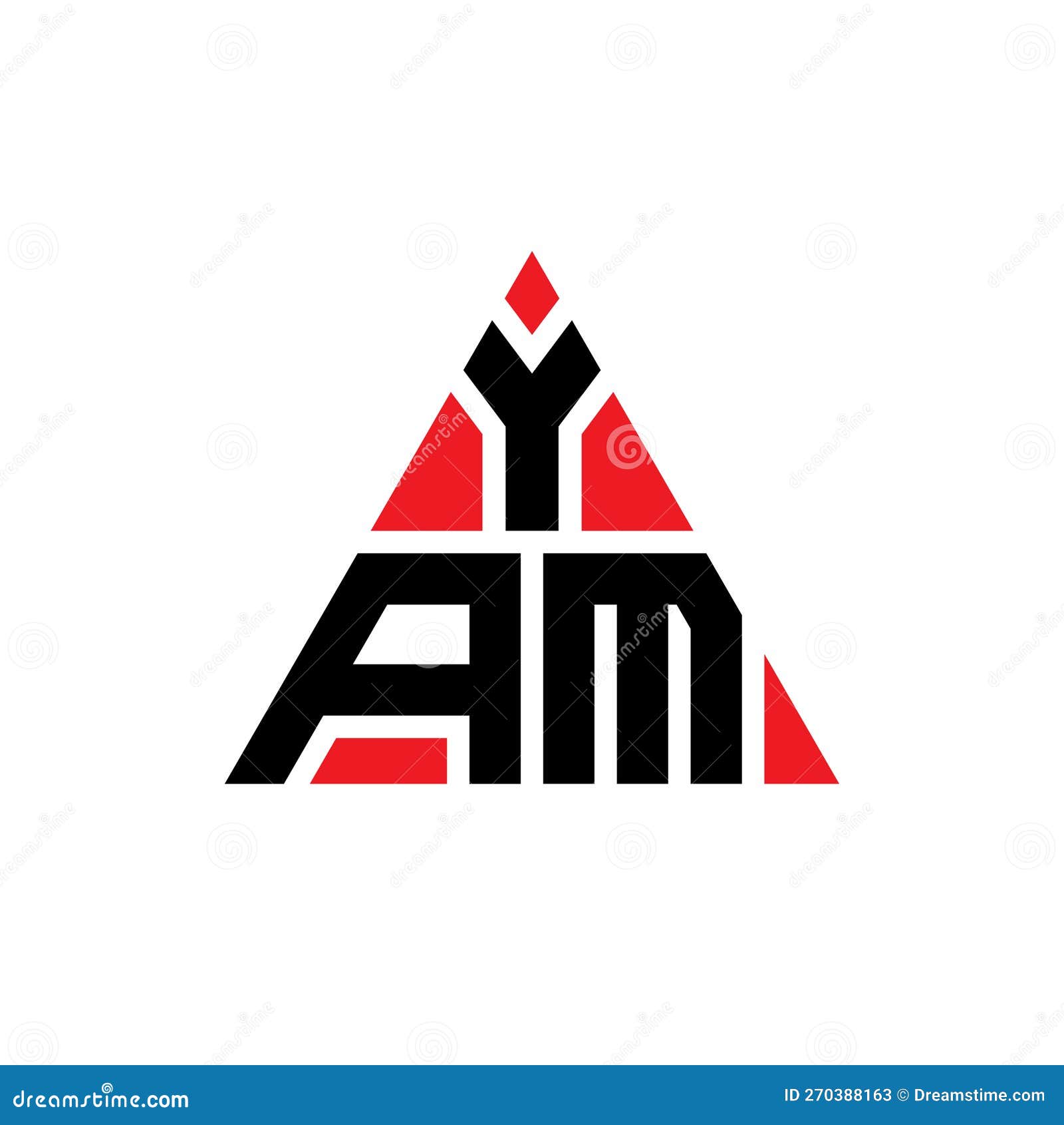 YAM Triangle Letter Logo Design with Triangle Shape. YAM Triangle Logo ...