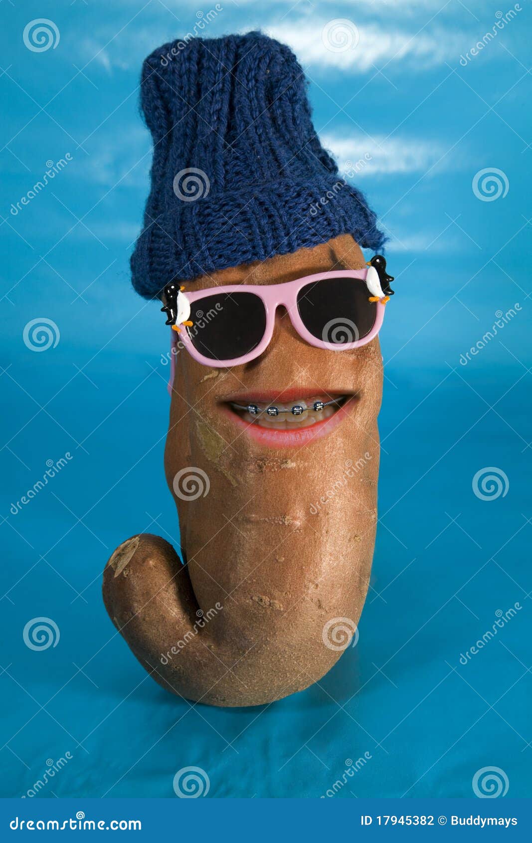Yam wearing sunglasses stock photo. Image of strange - 17945382