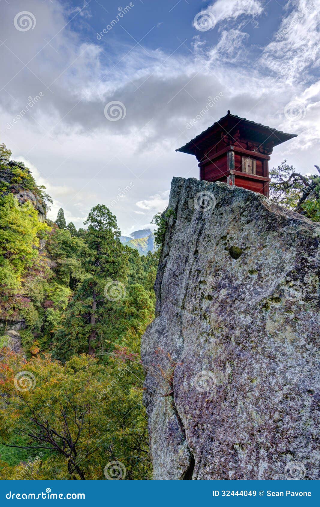 Mountain And Temple Greentree Stock Image | CartoonDealer.com #116396611