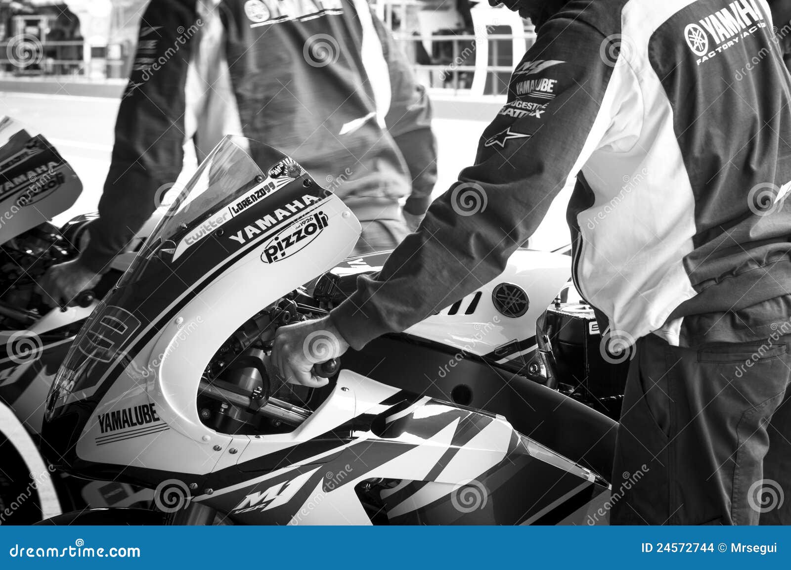 Yamaha Mechanics editorial stock image. Image of rider - 24572744