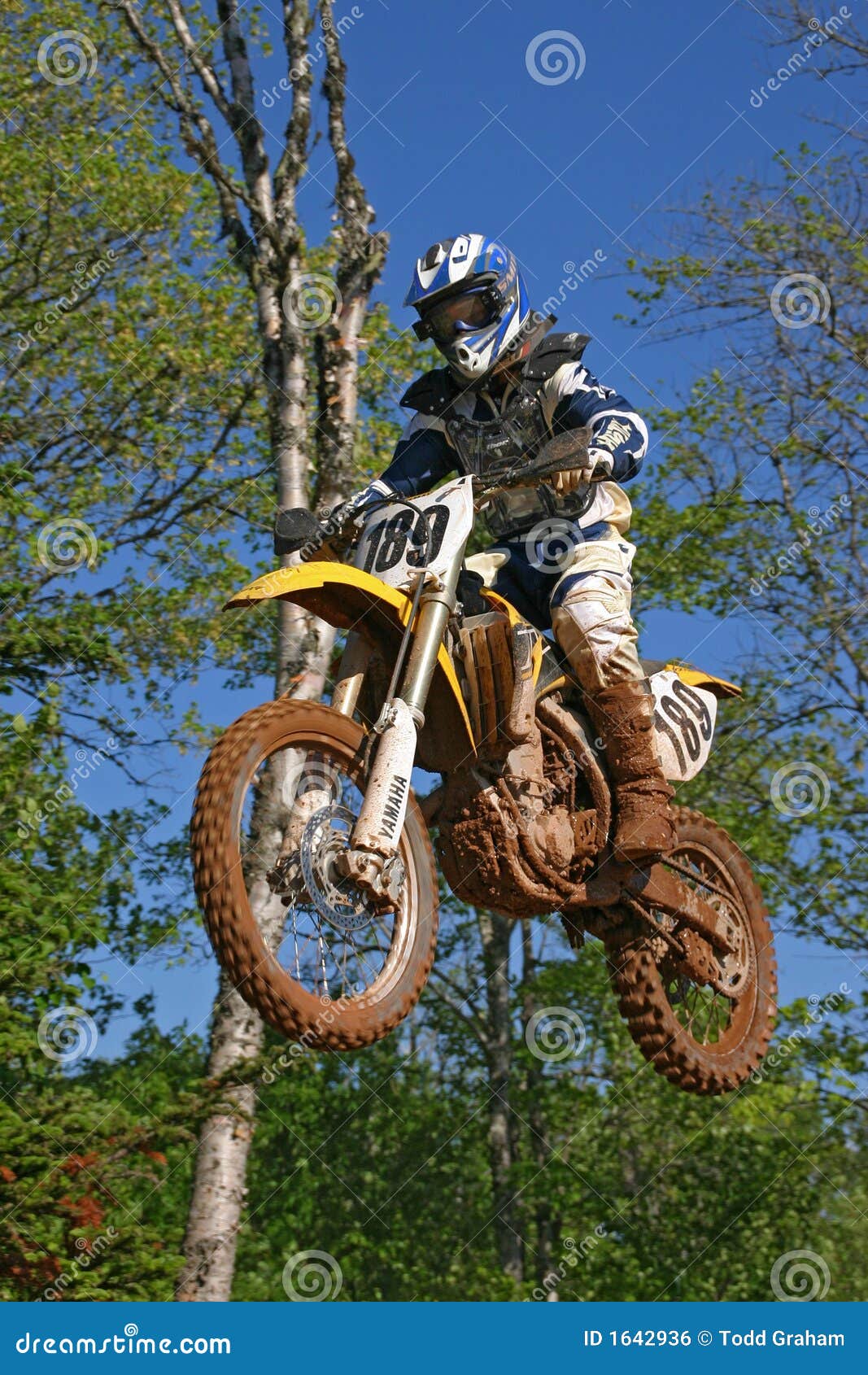 Yamaha motocross stock photo. Image of blue, moto, bike - 1642936