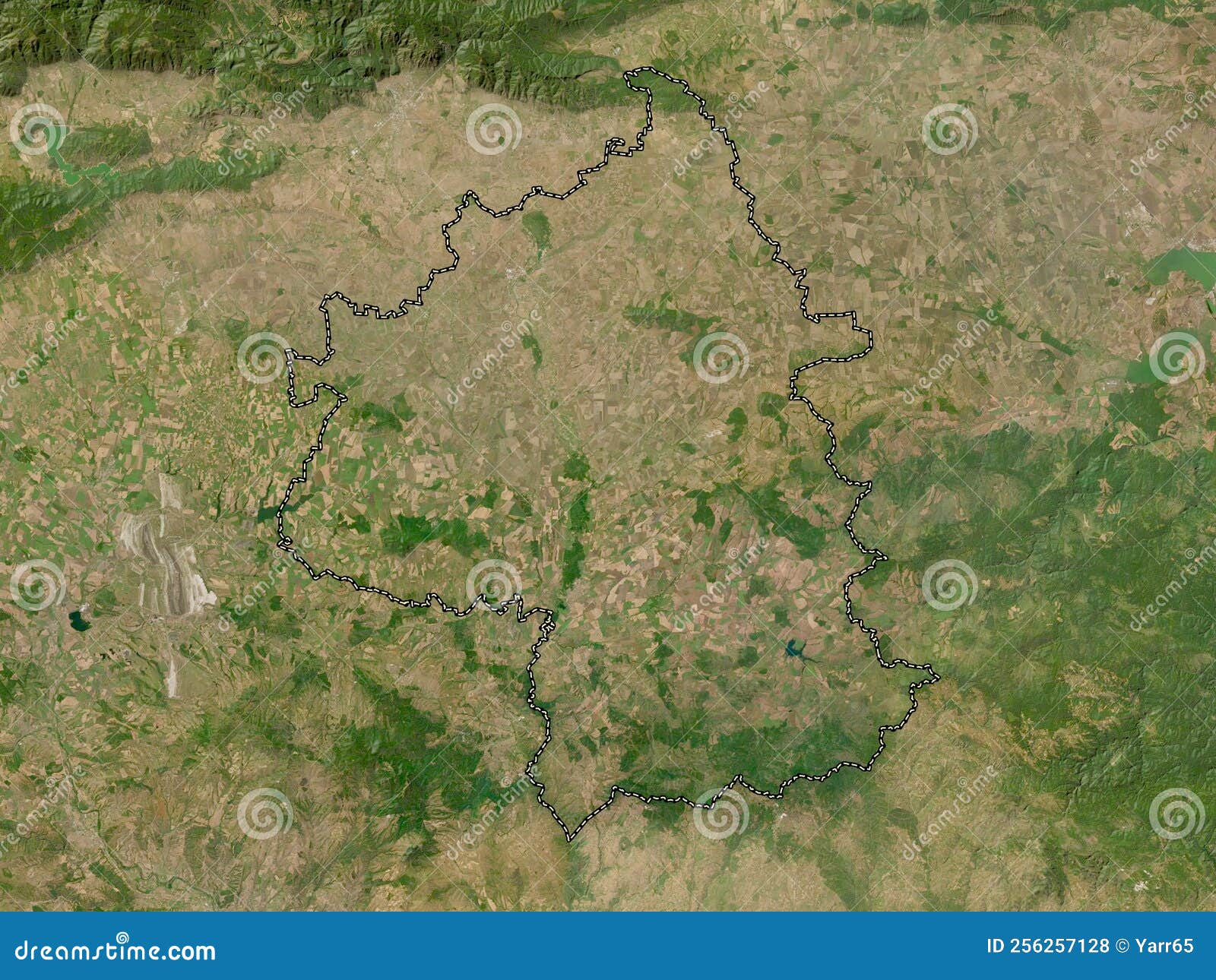 Yambol, Bulgaria. Low-res Satellite. No Legend Stock Photo - Image of ...