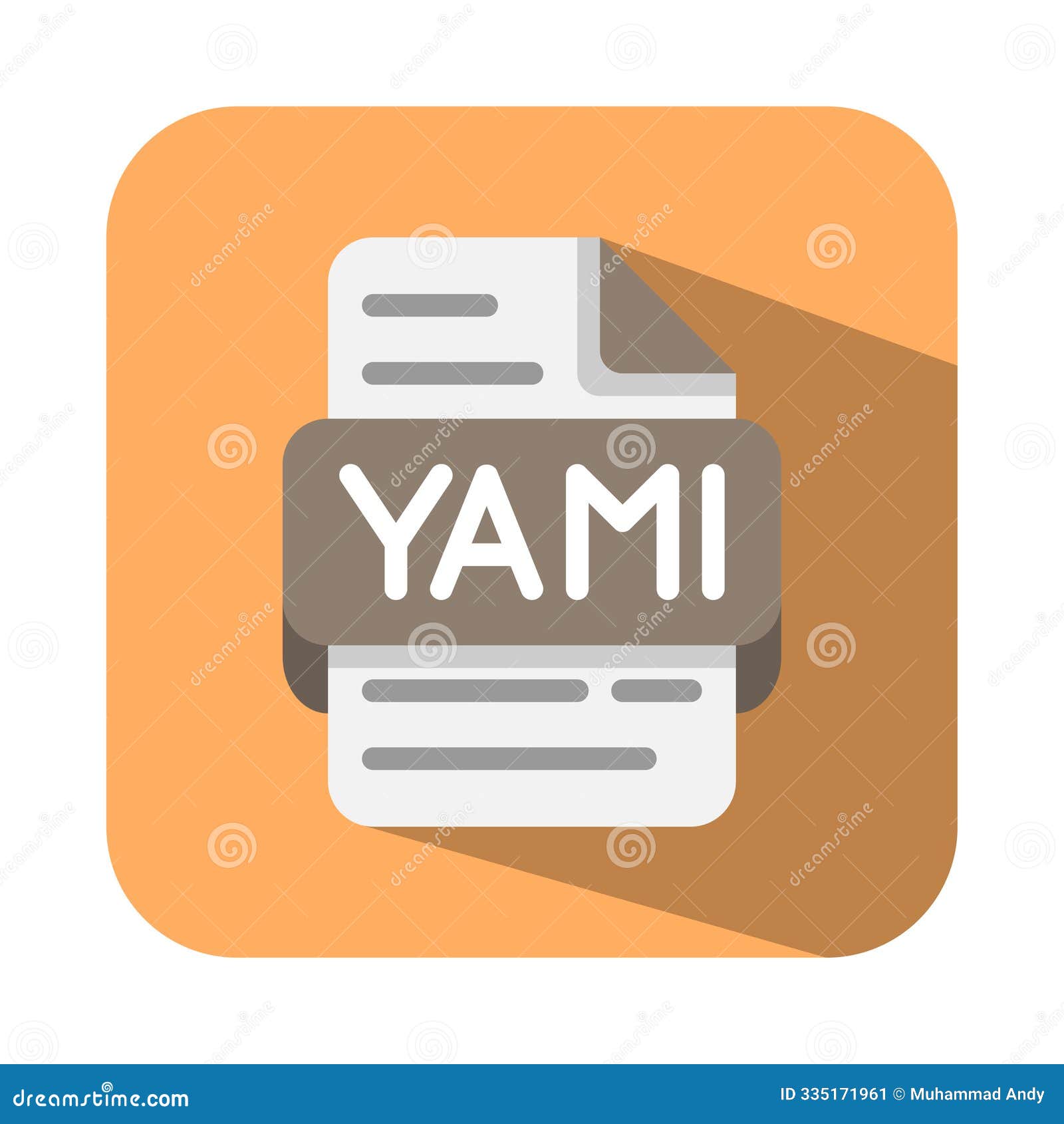 Yaml Documents Flat Icons. with a Simple Orange Background Design ...
