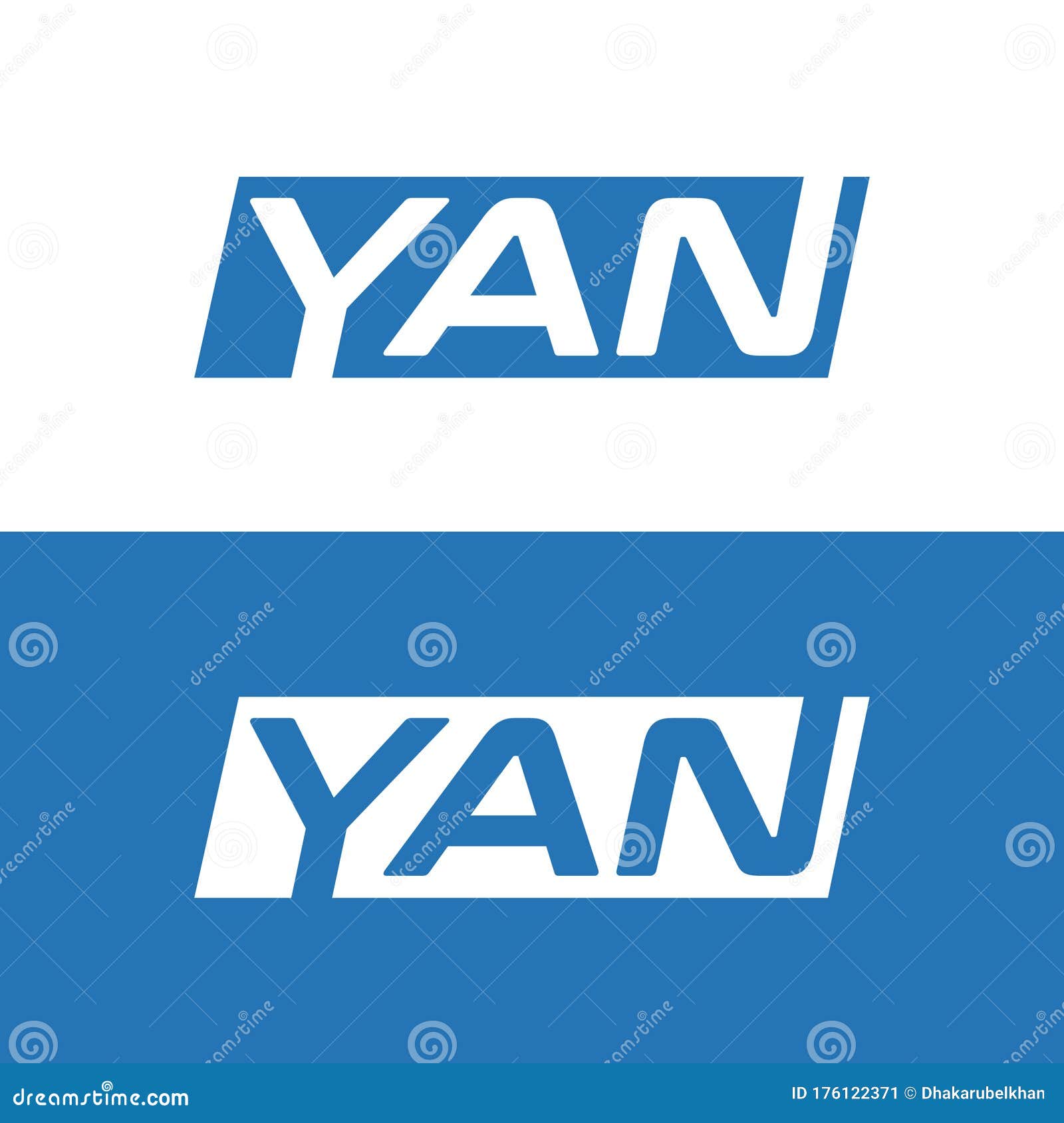 YAN Letter Logo Design Vector Stock Vector - Illustration of sign ...