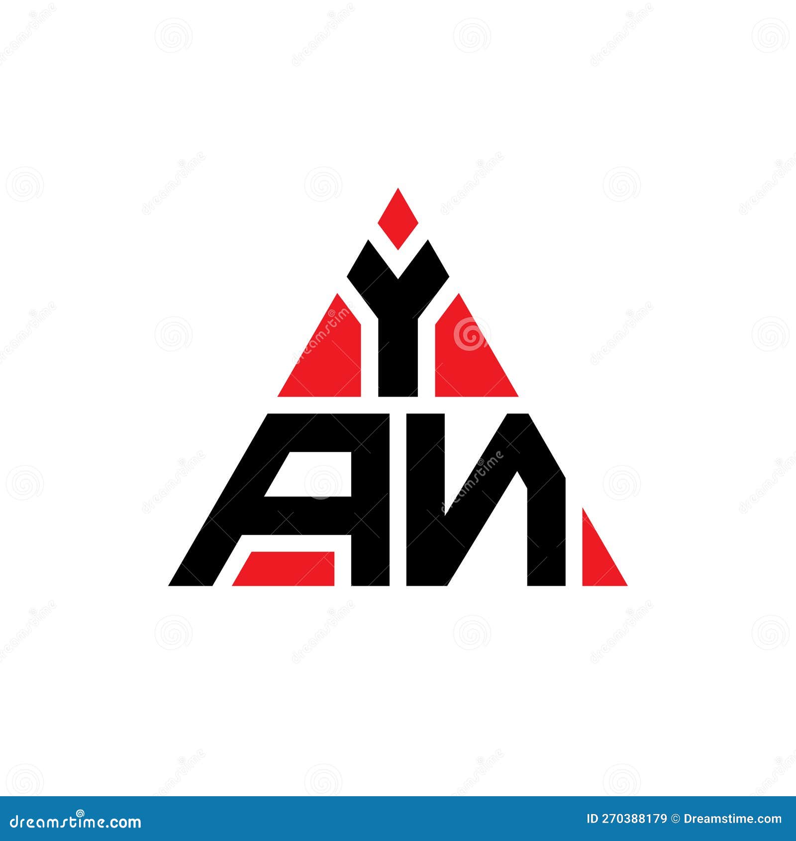 YAN Triangle Letter Logo Design with Triangle Shape. YAN Triangle Logo ...