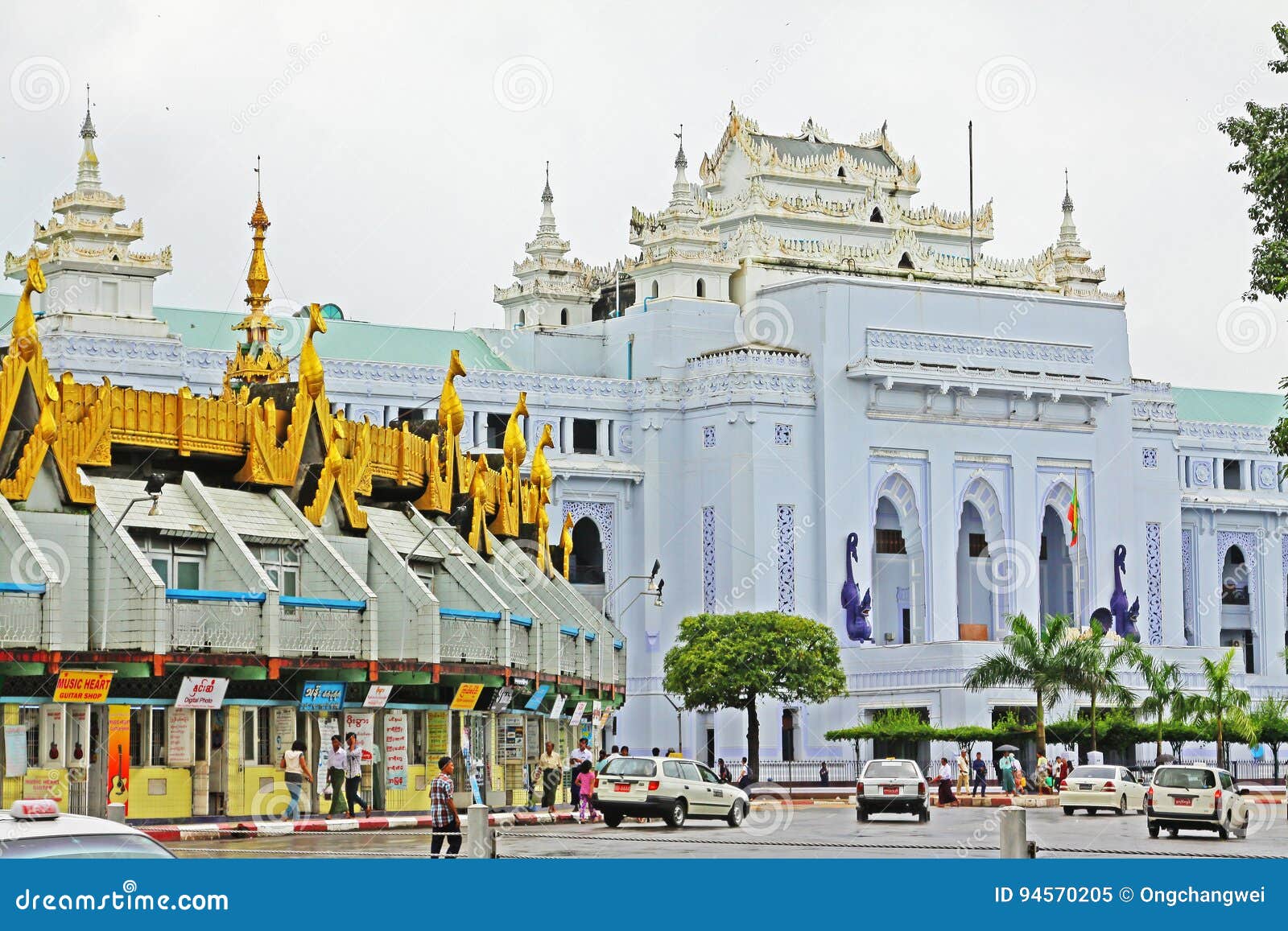 Yangon City Hall, Myanmar editorial image. Image of historical - 94570205