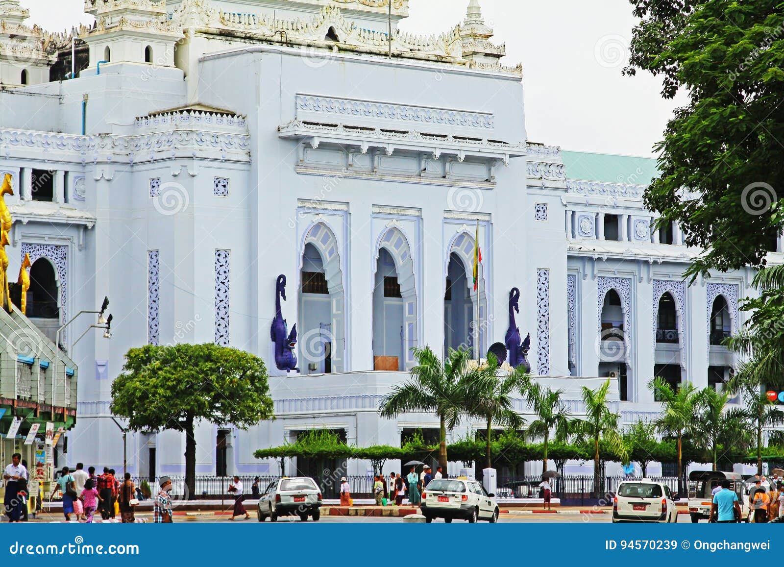 Yangon City Hall, Myanmar editorial stock image. Image of asia - 94570239