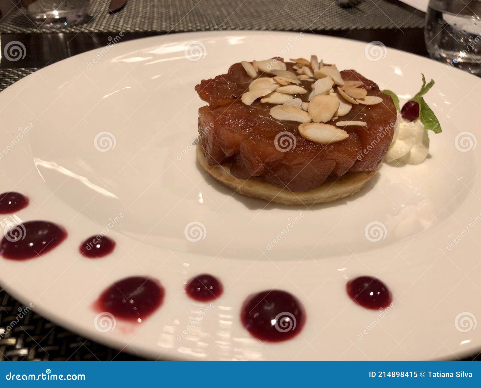 Fine Dining in Myanmar: Sweet Apple Pie Dessert Stock Image - Image of ...