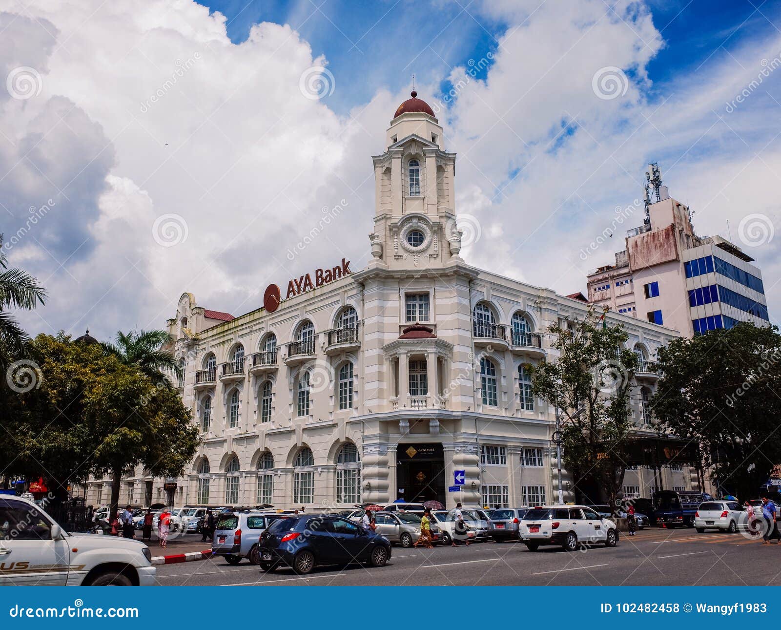 Yangon Downtown editorial stock photo. Image of burmese - 102482458