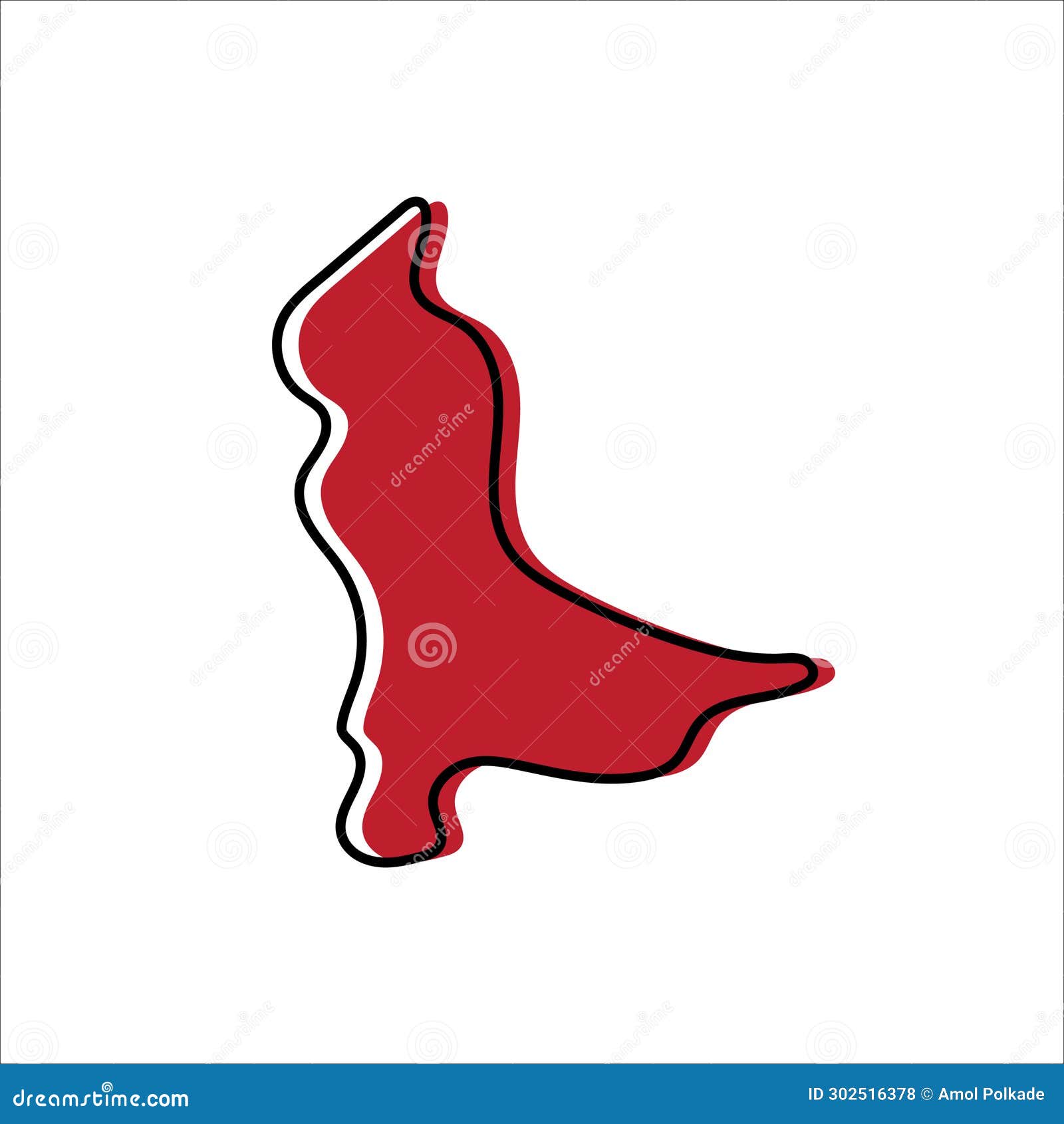 Yangon Region of Myanmar Vector Map Illustration Stock Vector ...