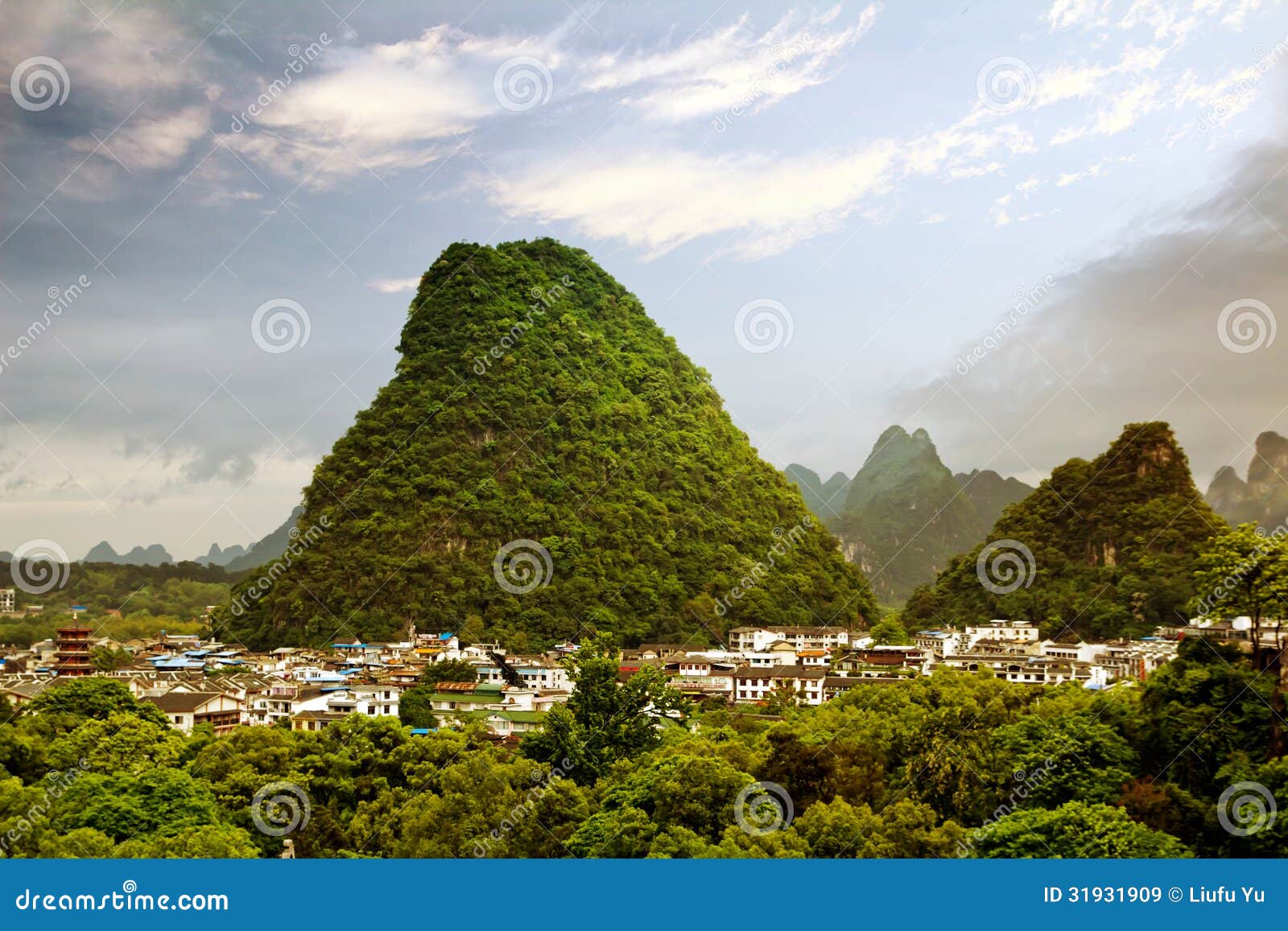 Yangshuo stock image. Image of heaven, destination, blue - 31931909